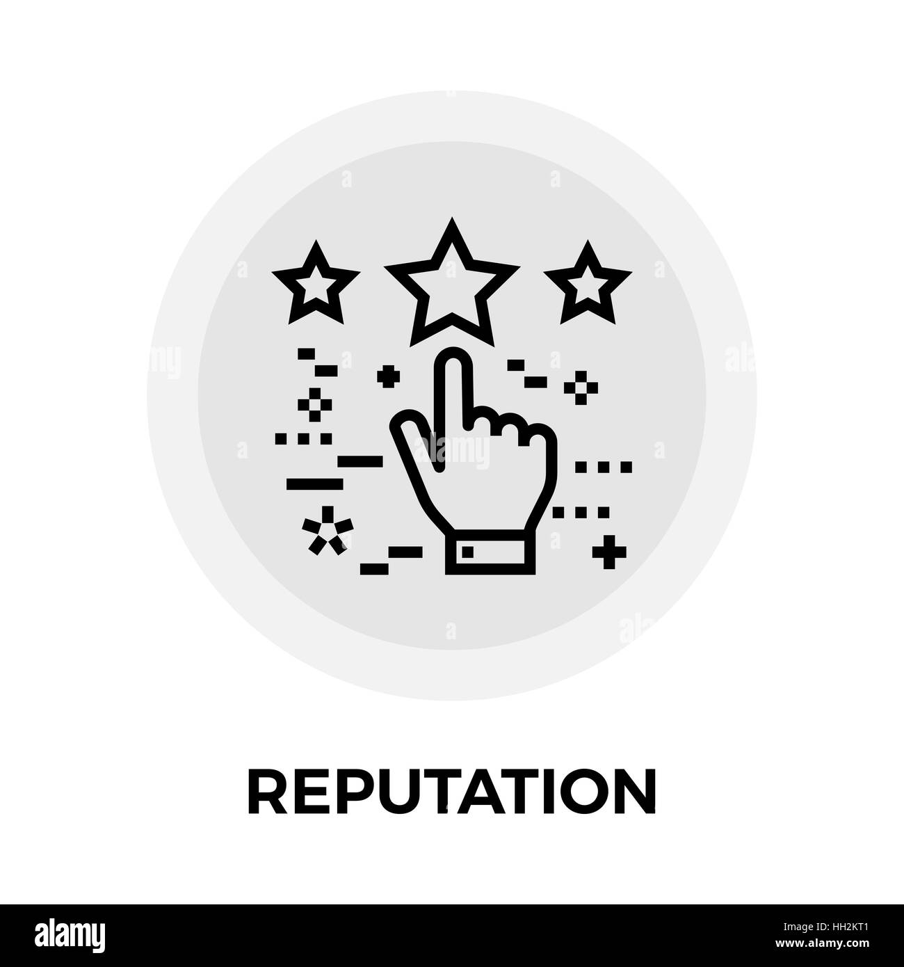 Reputation icon vector. Flat icon isolated on the white background ...