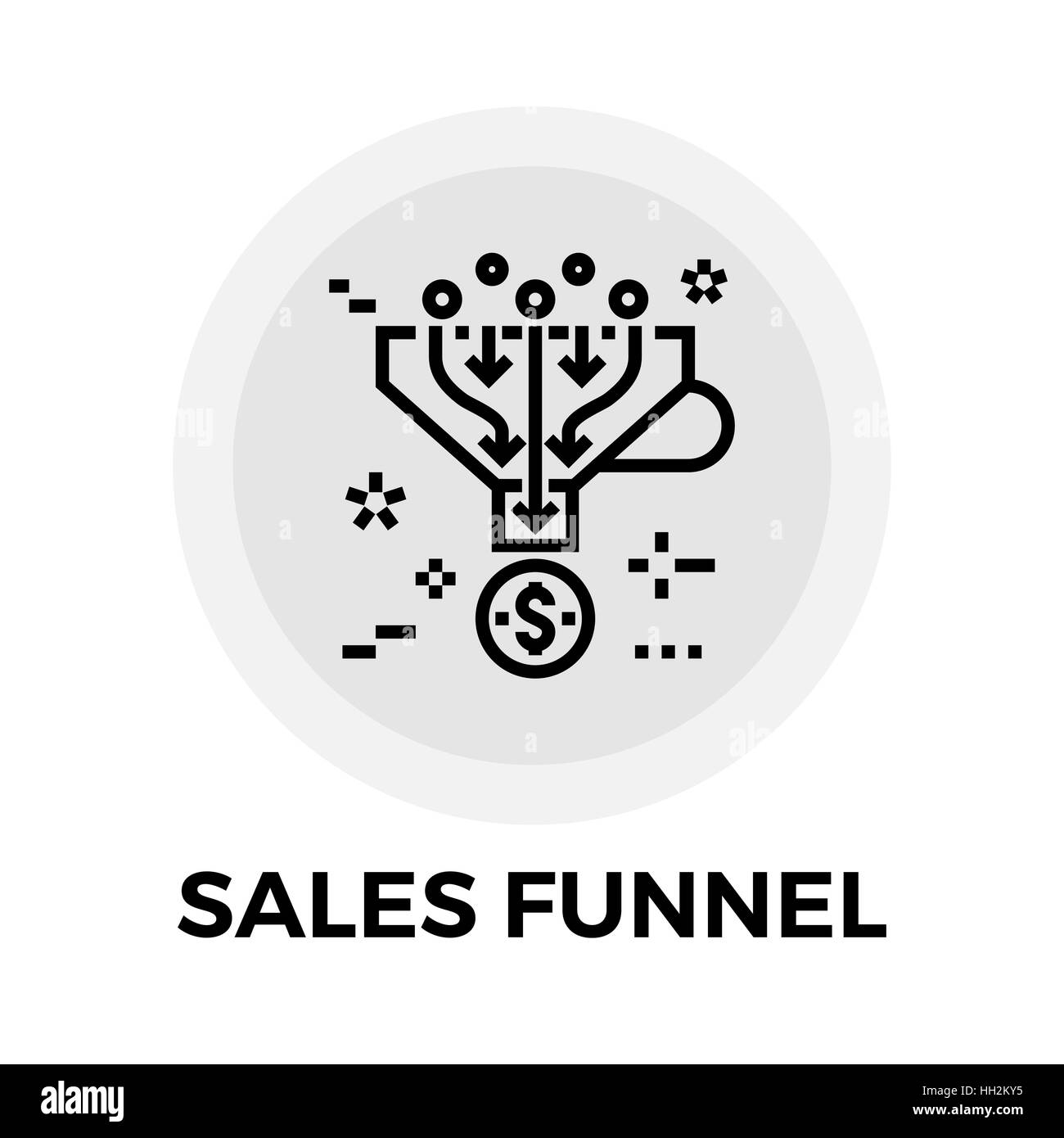 Sales Funnel icon vector. Flat icon isolated on the white background ...