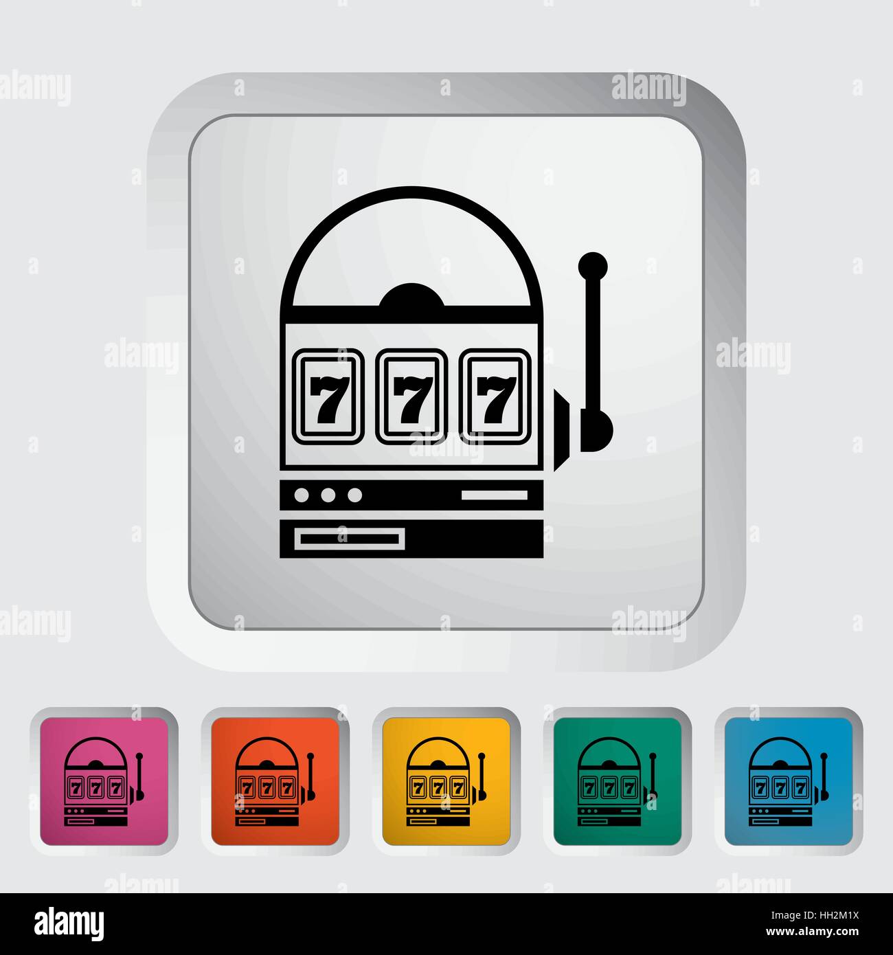 Slot. Single flat icon on the button. Vector illustration Stock Vector ...