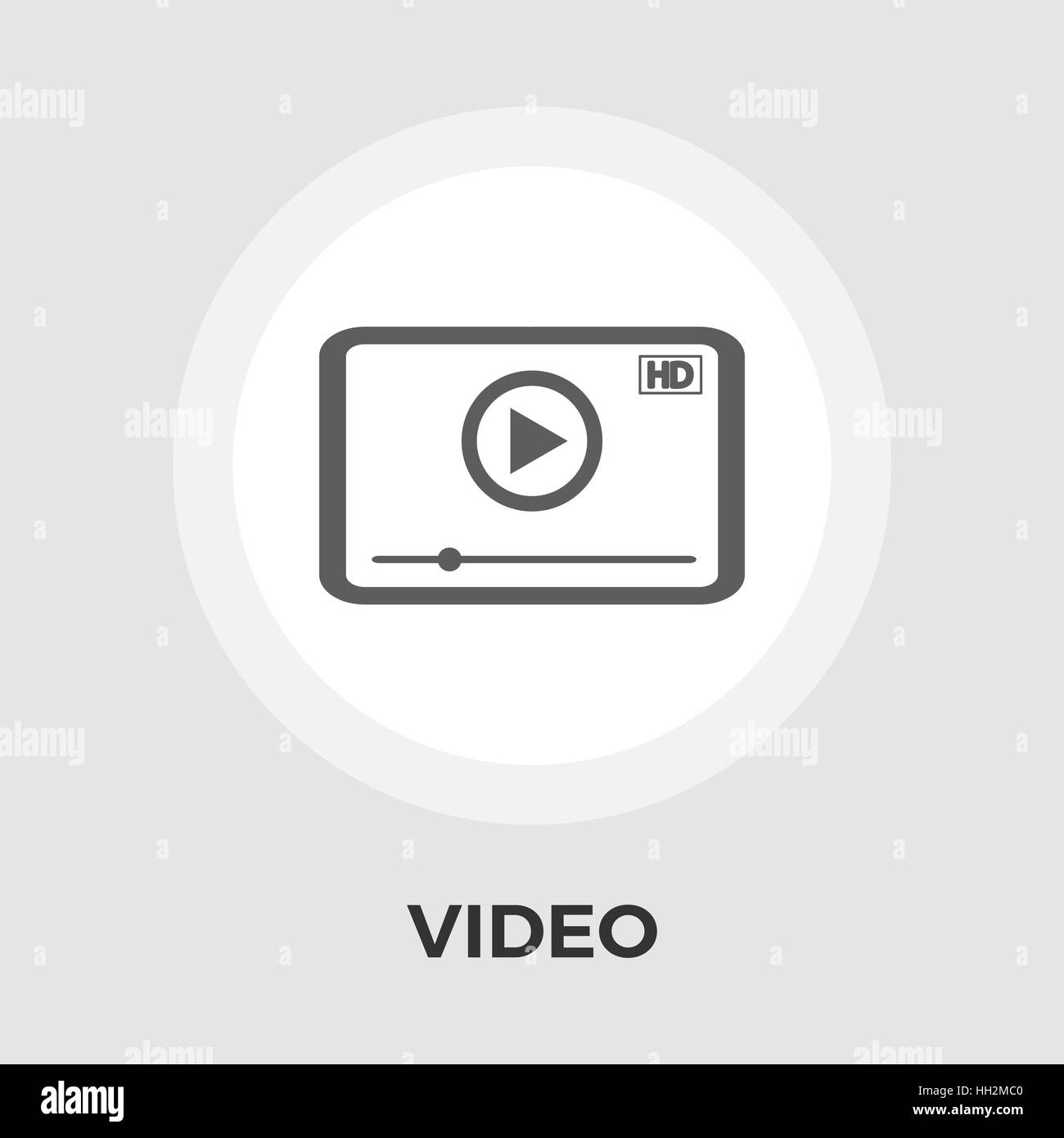 Video player icon vector. Flat icon isolated on the white background ...