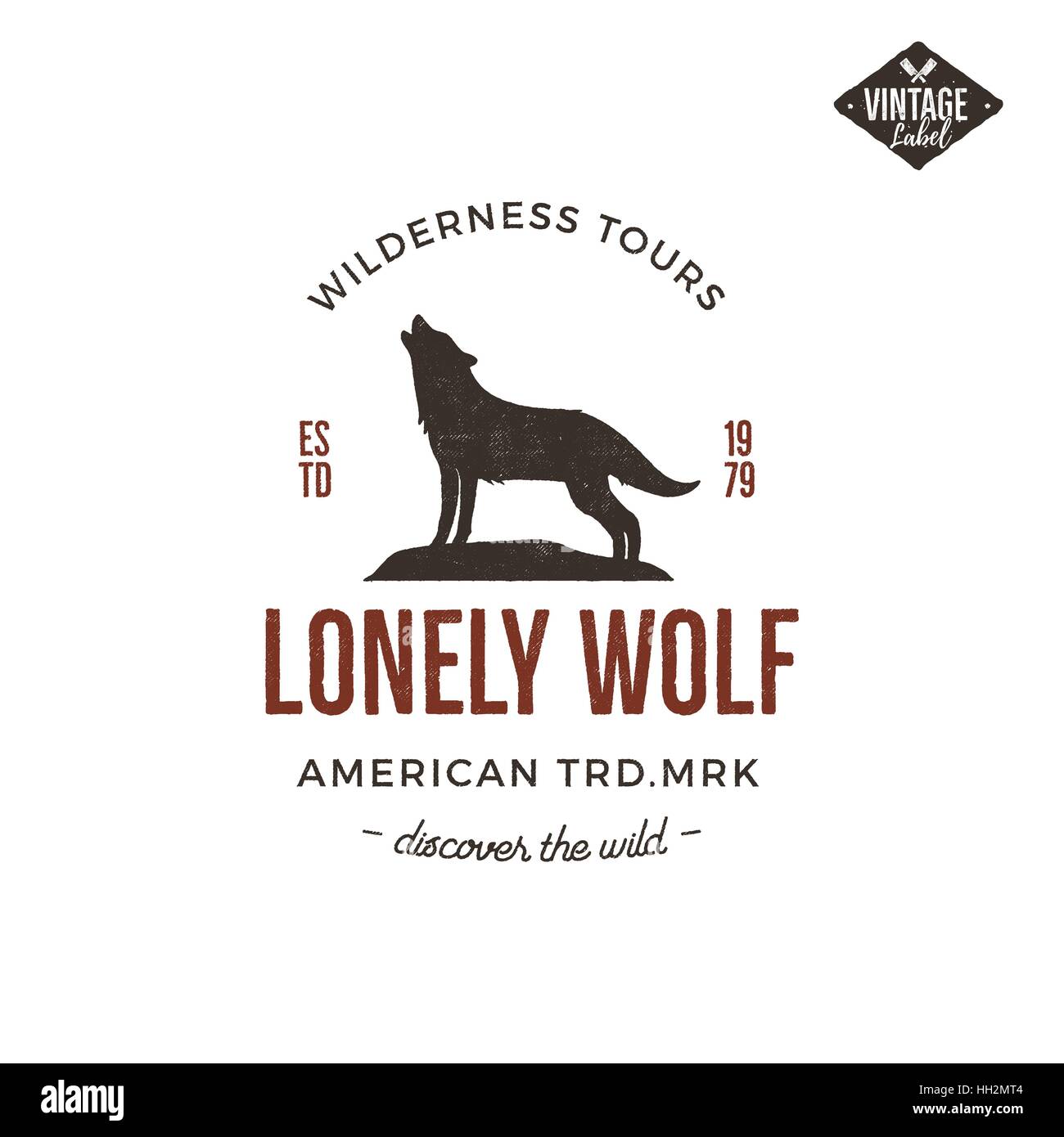 Wolf typography Stock Vector Images - Alamy