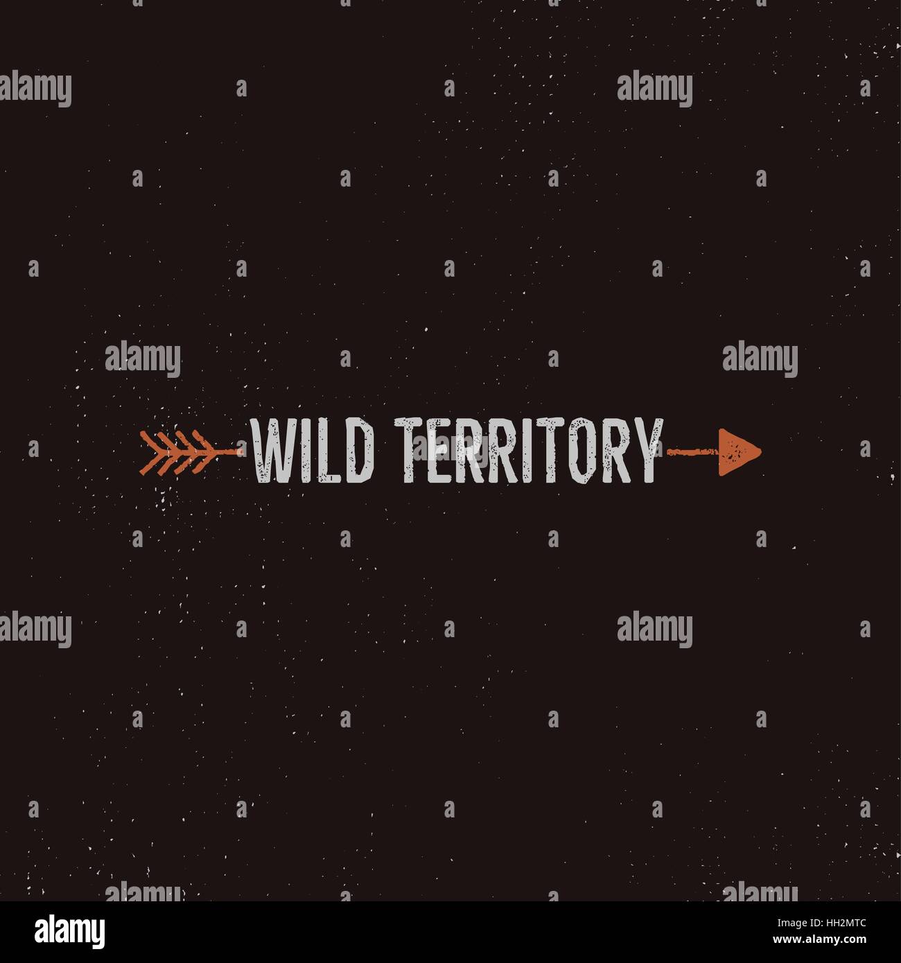 Vintage wild emblem and sticker. Typography and rough style. Vector ...