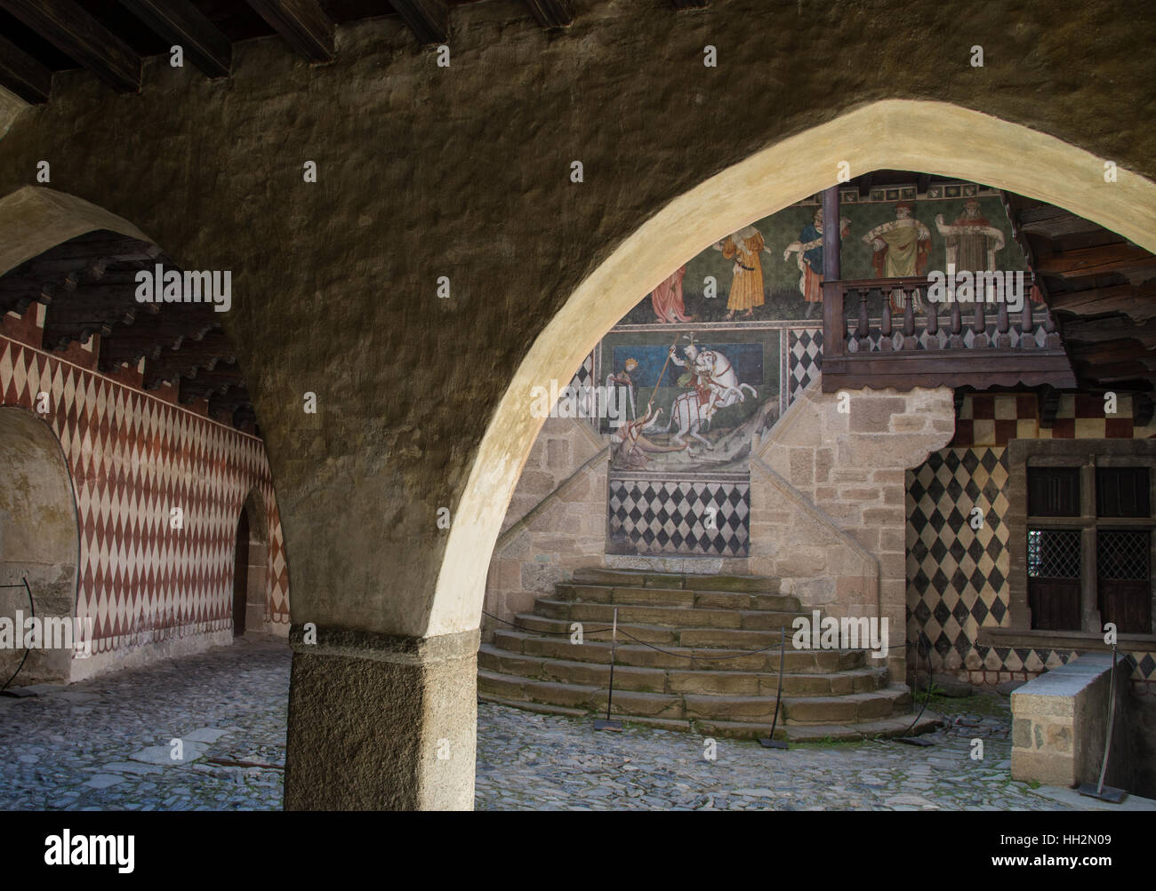 Internal rooms of a medieval castel in Italy Stock Photo - Alamy