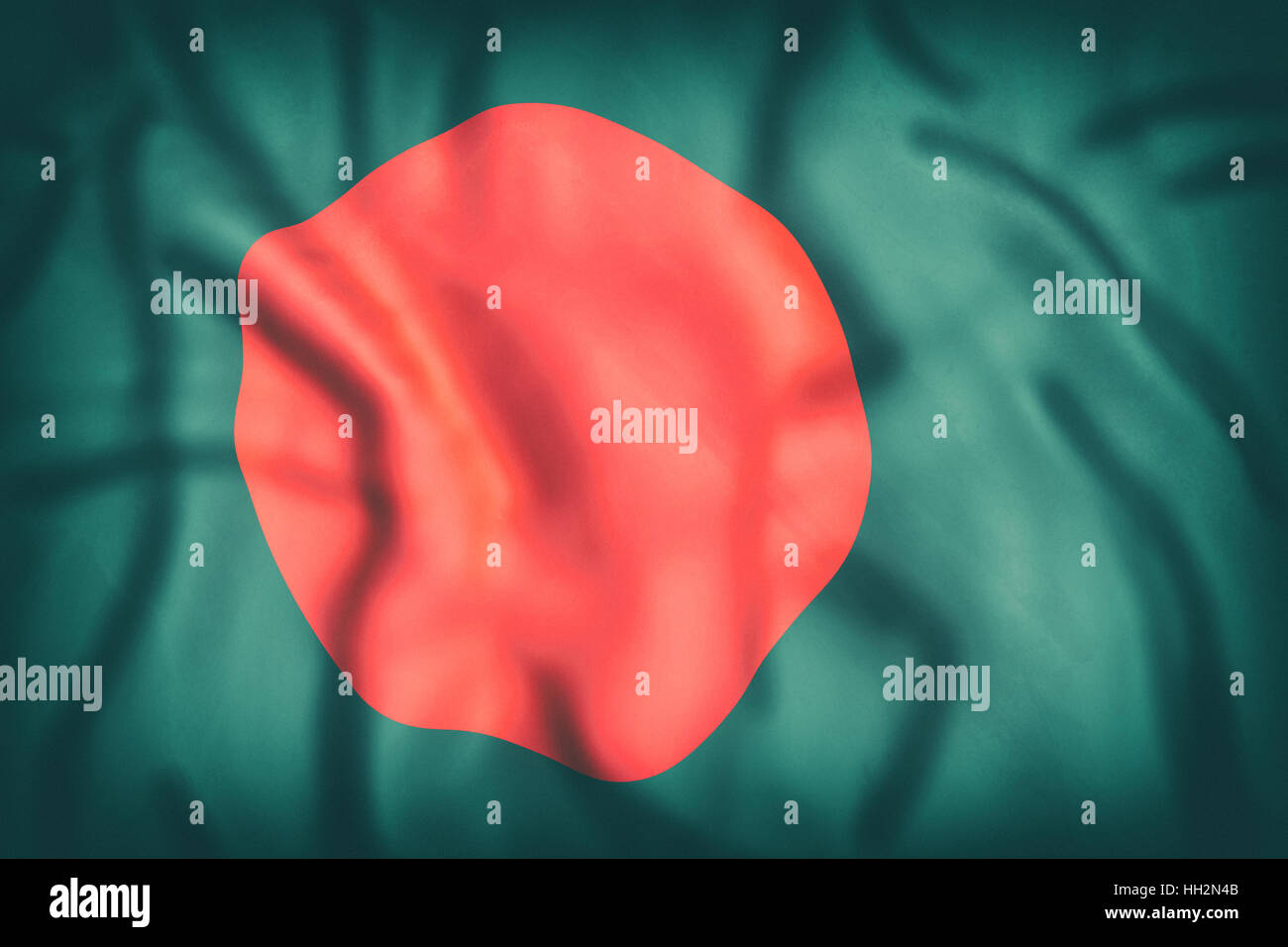 3d rendering of an old Republic of Bangladesh flag waving Stock Photo ...