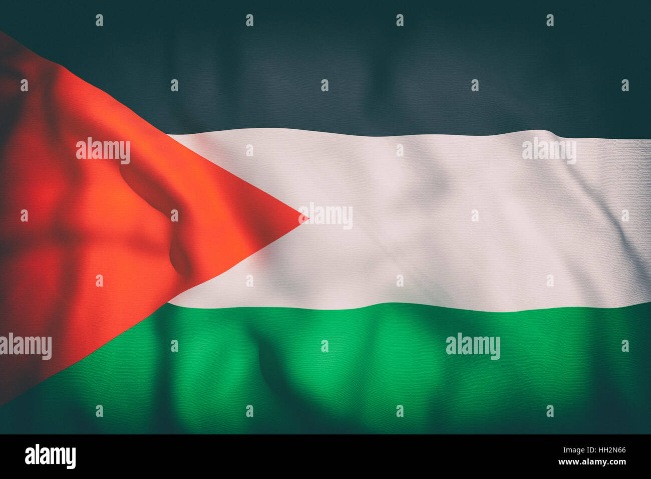 3d rendering of an old palestine flag waving Stock Photo - Alamy