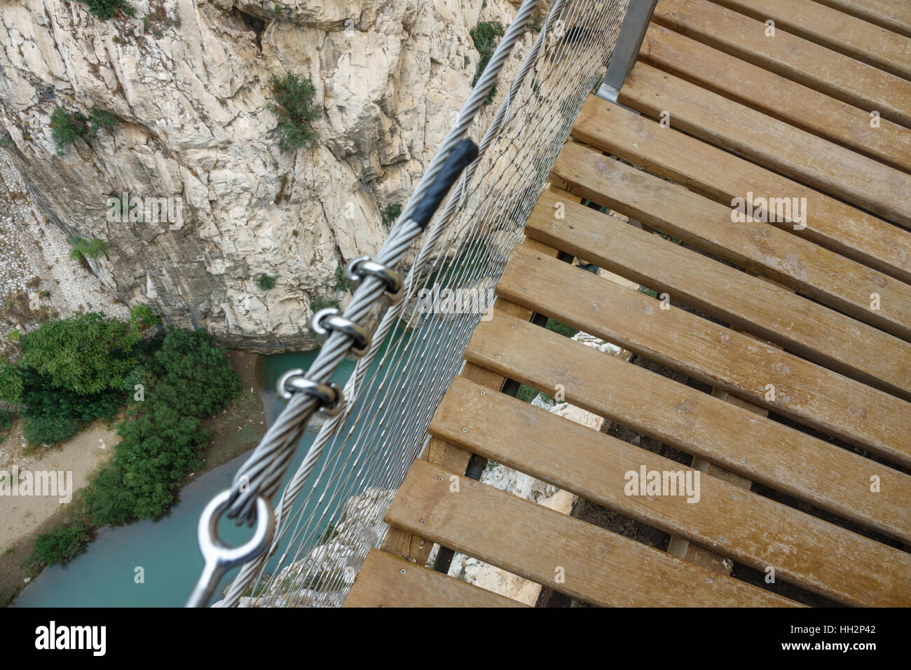 Detailed foothpath of 'El Caminito del Rey' (King's Little Path), one ...