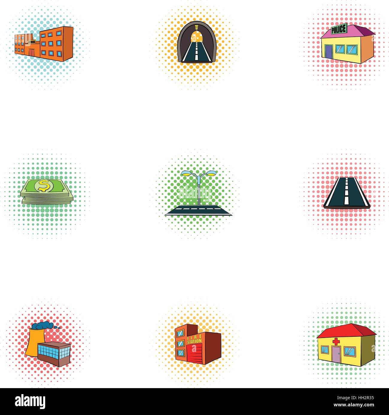 Public building icons set, pop-art style Stock Vector Image & Art - Alamy Public building icons set, pop-art style Stock Vector Image & Art - Alamy