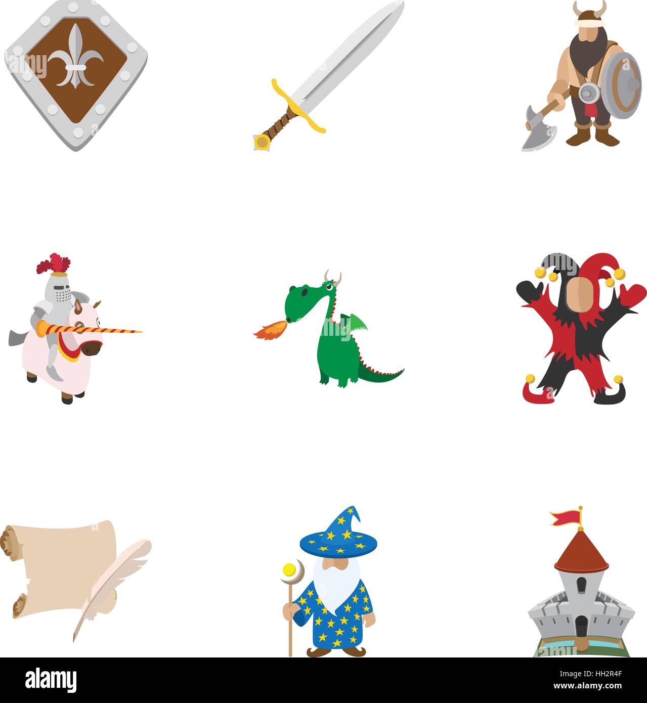 Medieval armor icons set, cartoon style Stock Vector Image & Art - Alamy