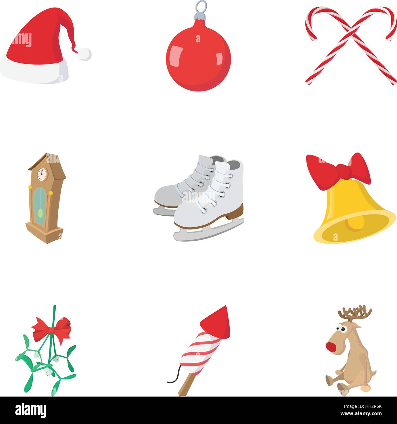 December holiday icons set, cartoon style Stock Vector Image & Art - Alamy