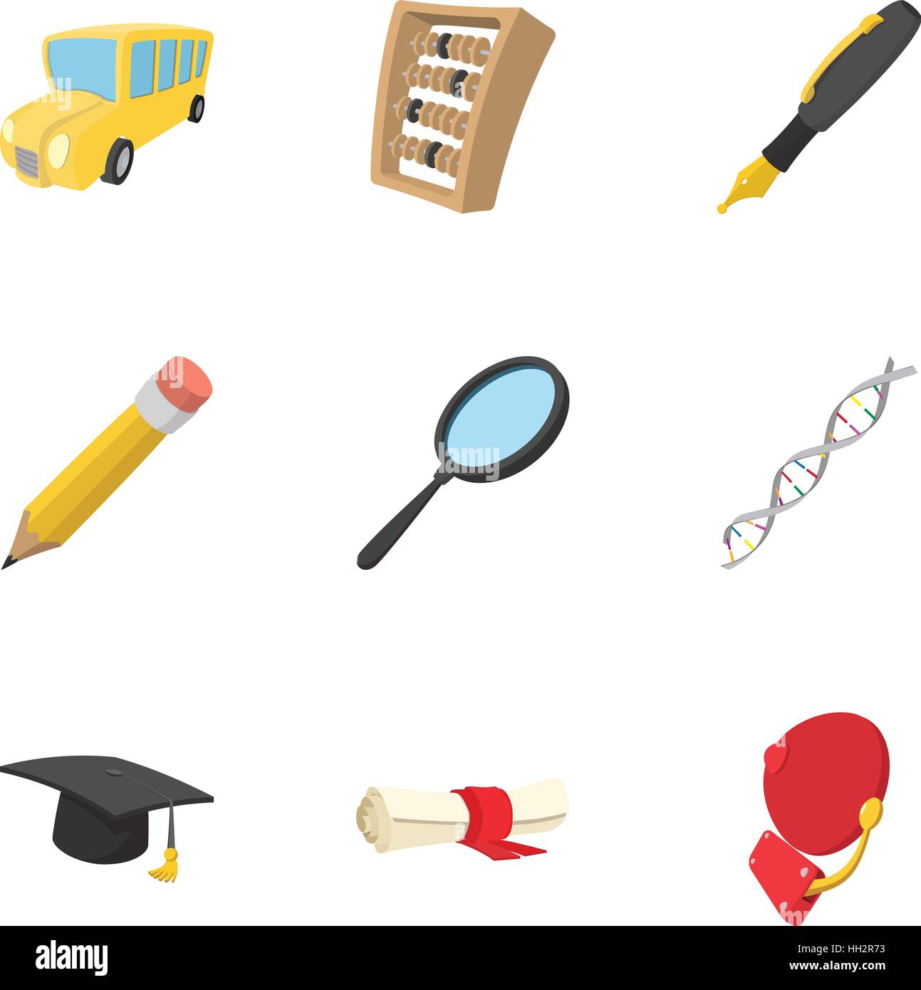 University icons set, cartoon style Stock Vector Image & Art - Alamy