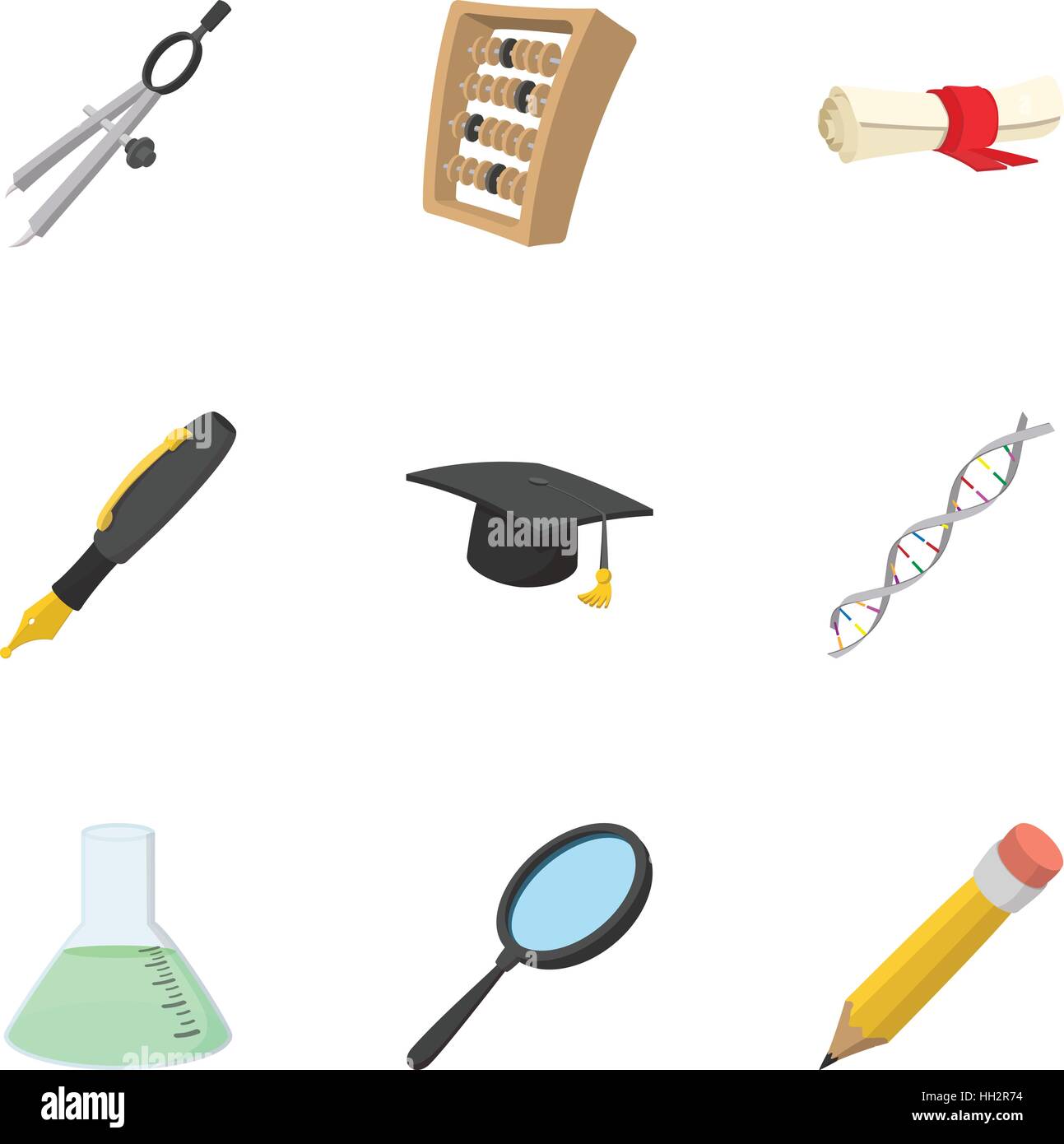 Student icons set, cartoon style Stock Vector Image & Art - Alamy