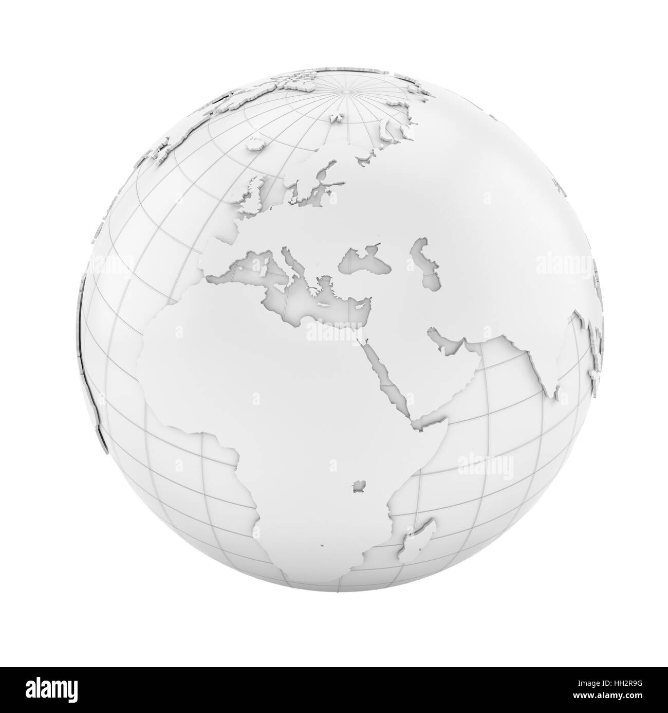 World map with countries atlas Black and White Stock Photos & Images ...