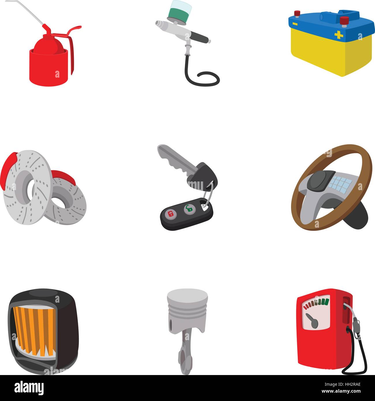 Repair machine icons set, cartoon style Stock Vector Image & Art - Alamy