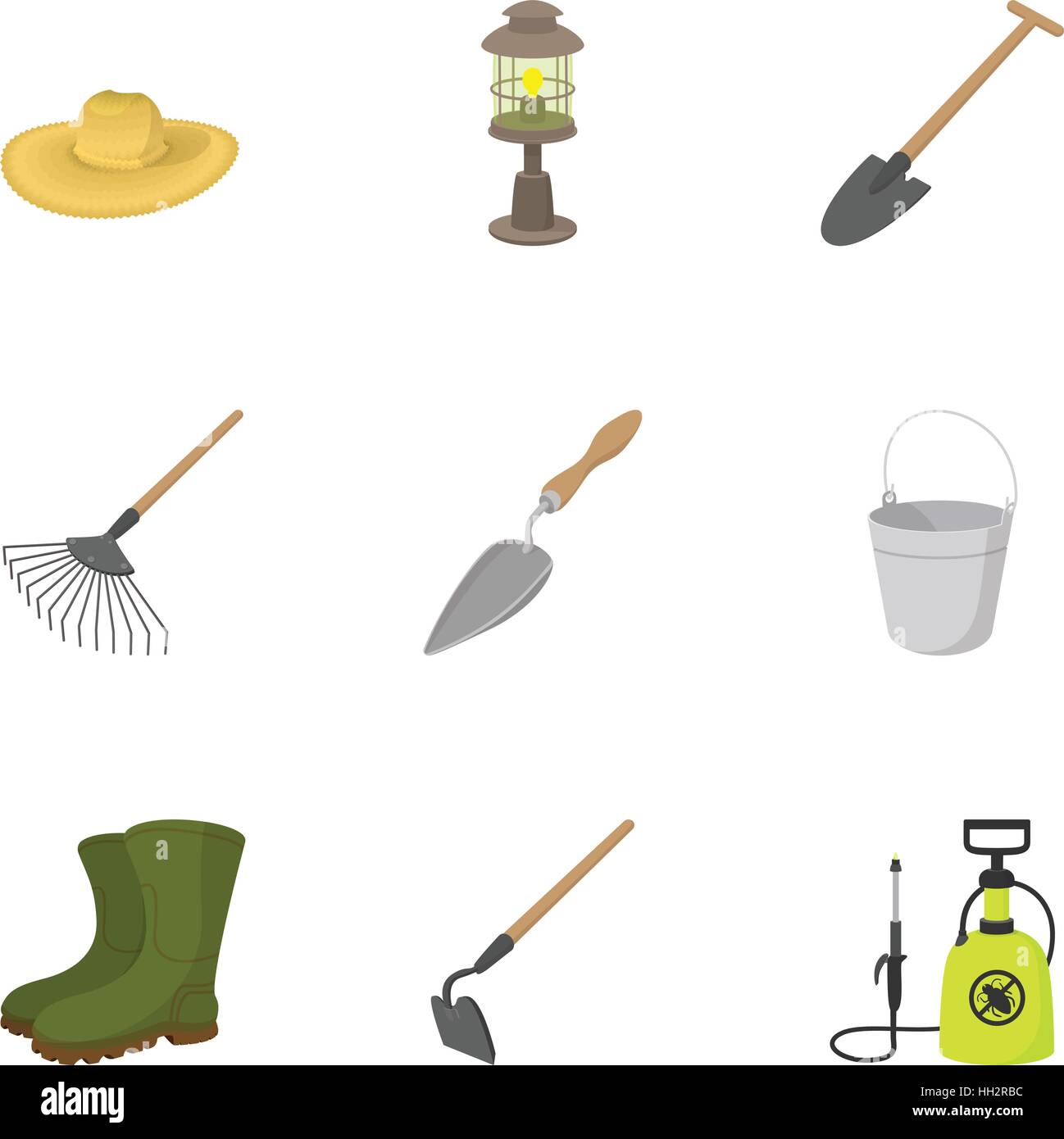 Garden icons set, cartoon style Stock Vector Image & Art - Alamy
