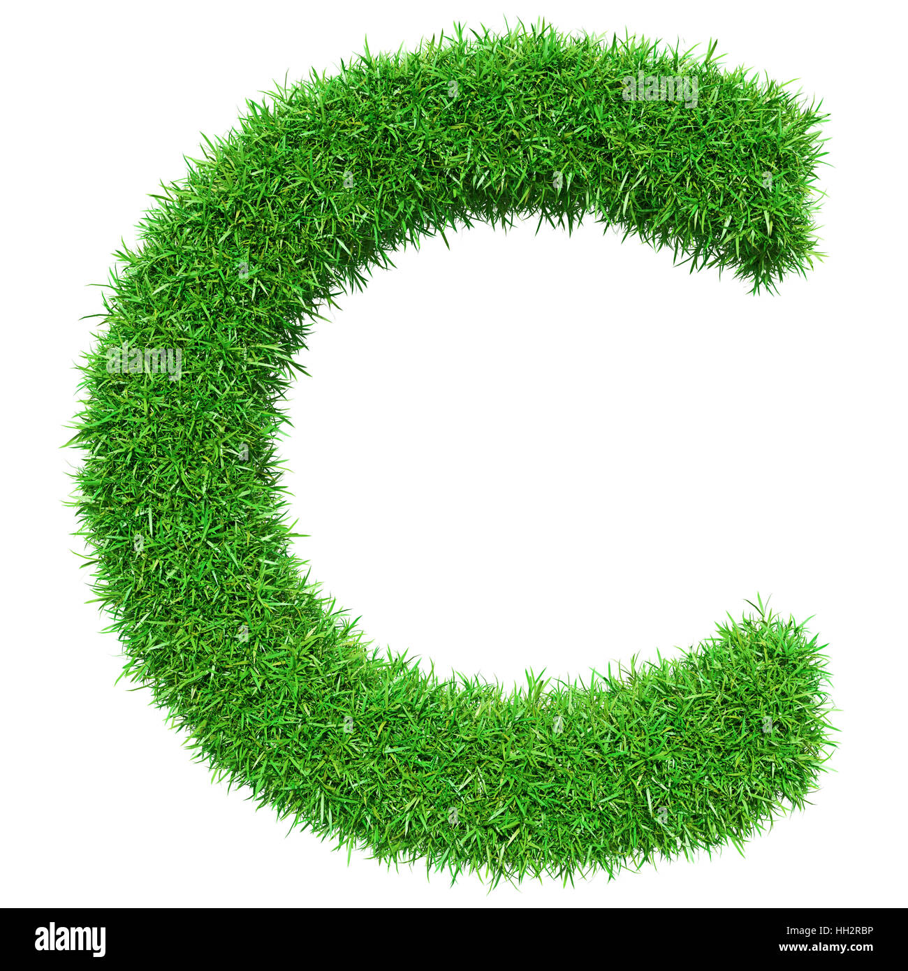 Green Grass Letter C Stock Photo - Alamy