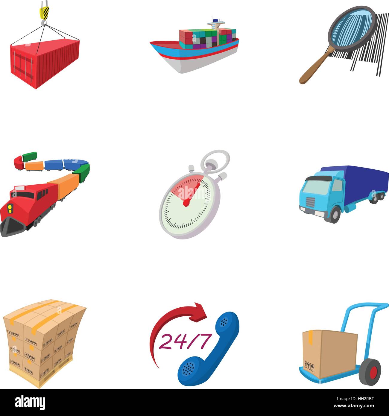 Shipment icons set, cartoon style Stock Vector Image & Art - Alamy