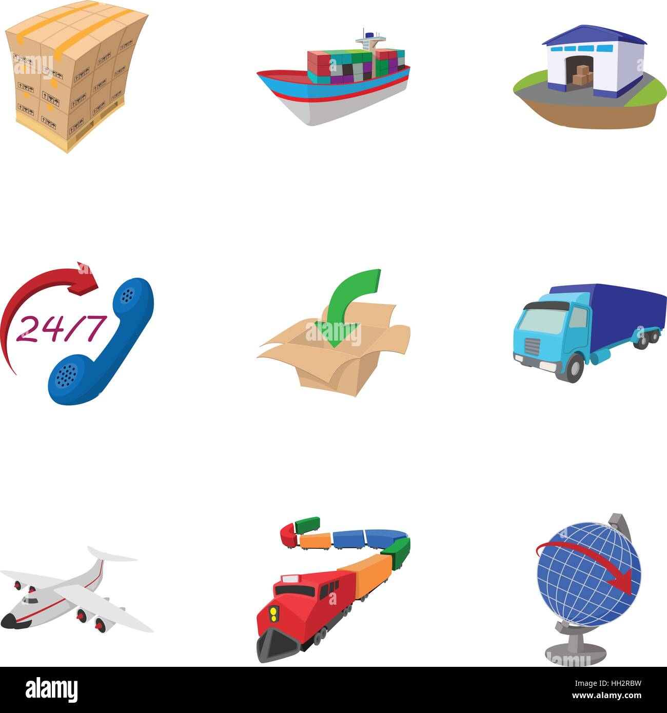 Transfer Icons Set Cartoon Style Stock Vector Image And Art Alamy