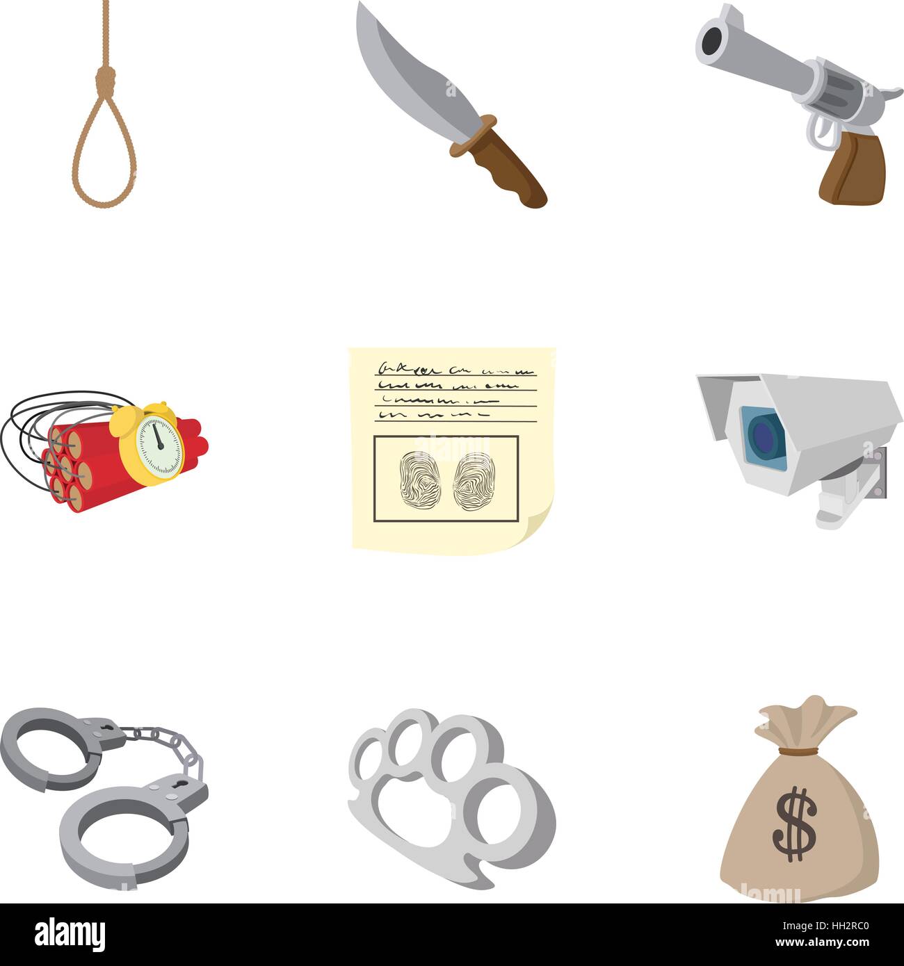 Robbery icons set, cartoon style Stock Vector Image & Art - Alamy