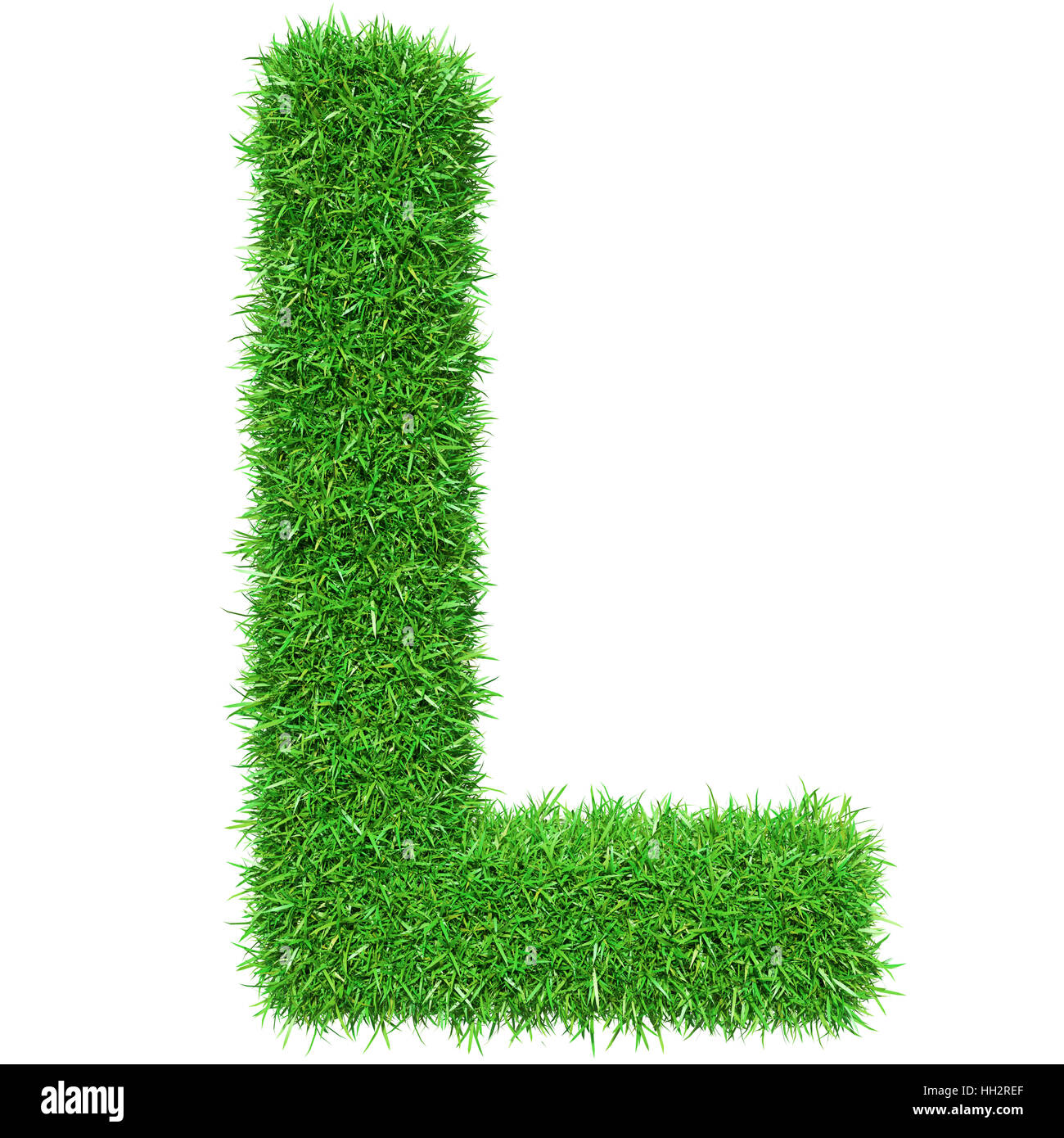 Green Grass Letter L Stock Photo - Alamy