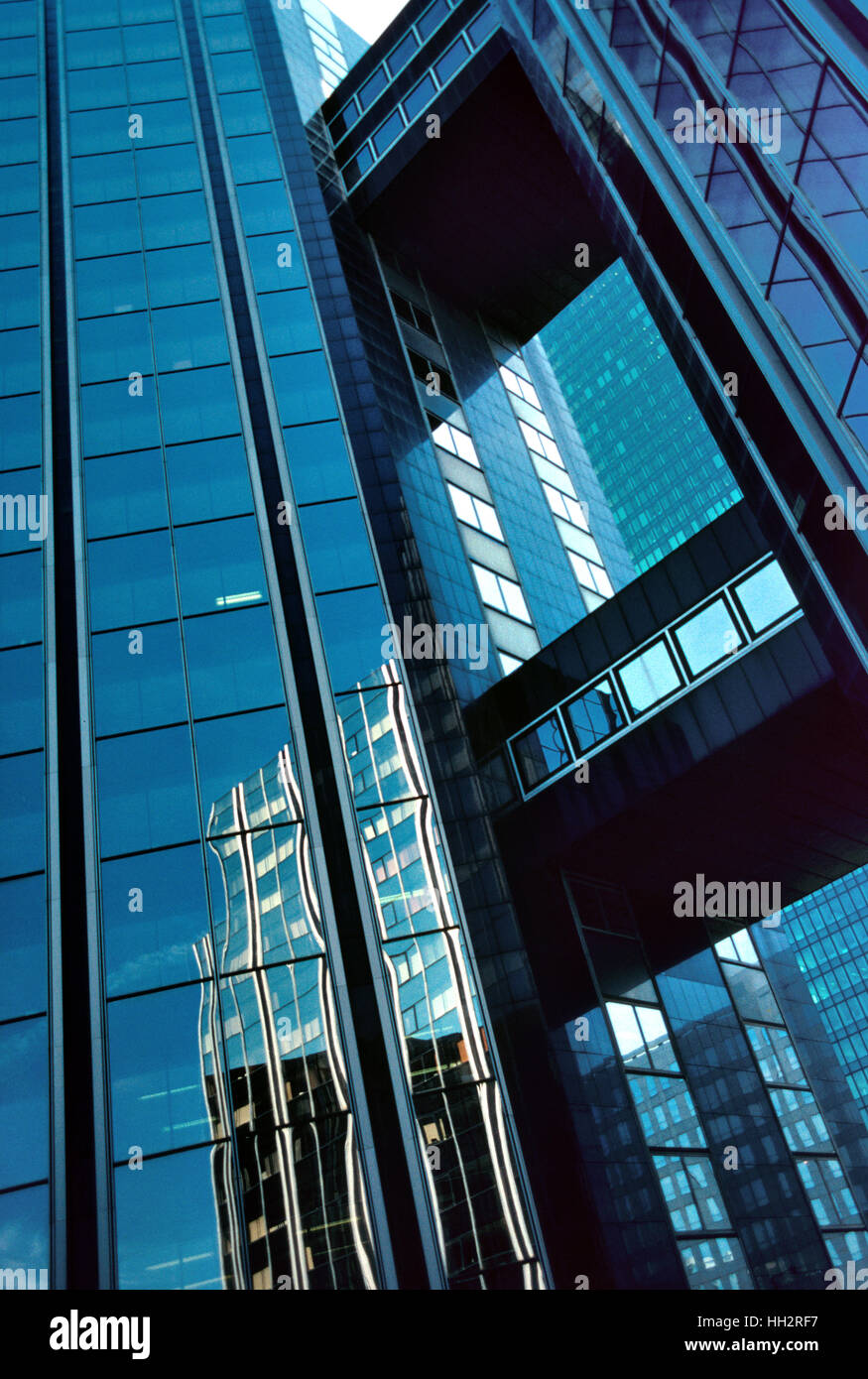 Abstract View of Modern Glass Office Buildings in the La Defense ...