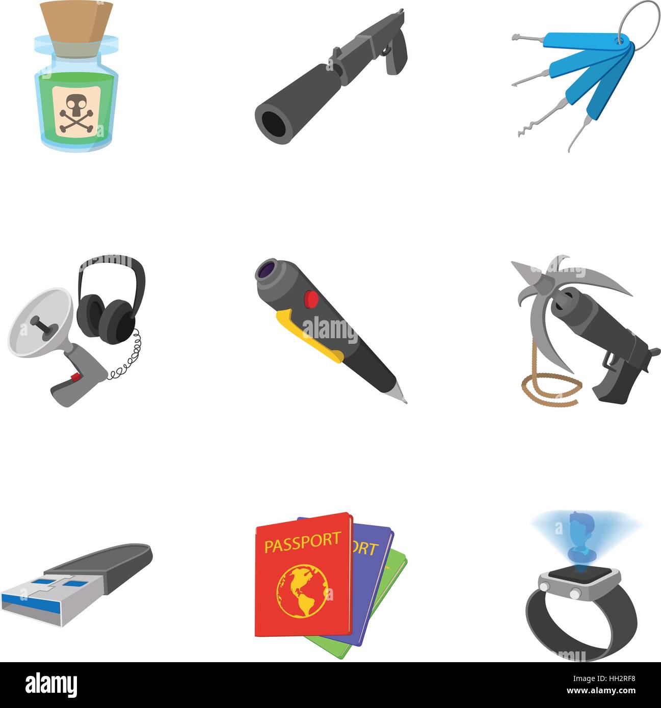 Scout icons set, cartoon style Stock Vector Image & Art - Alamy