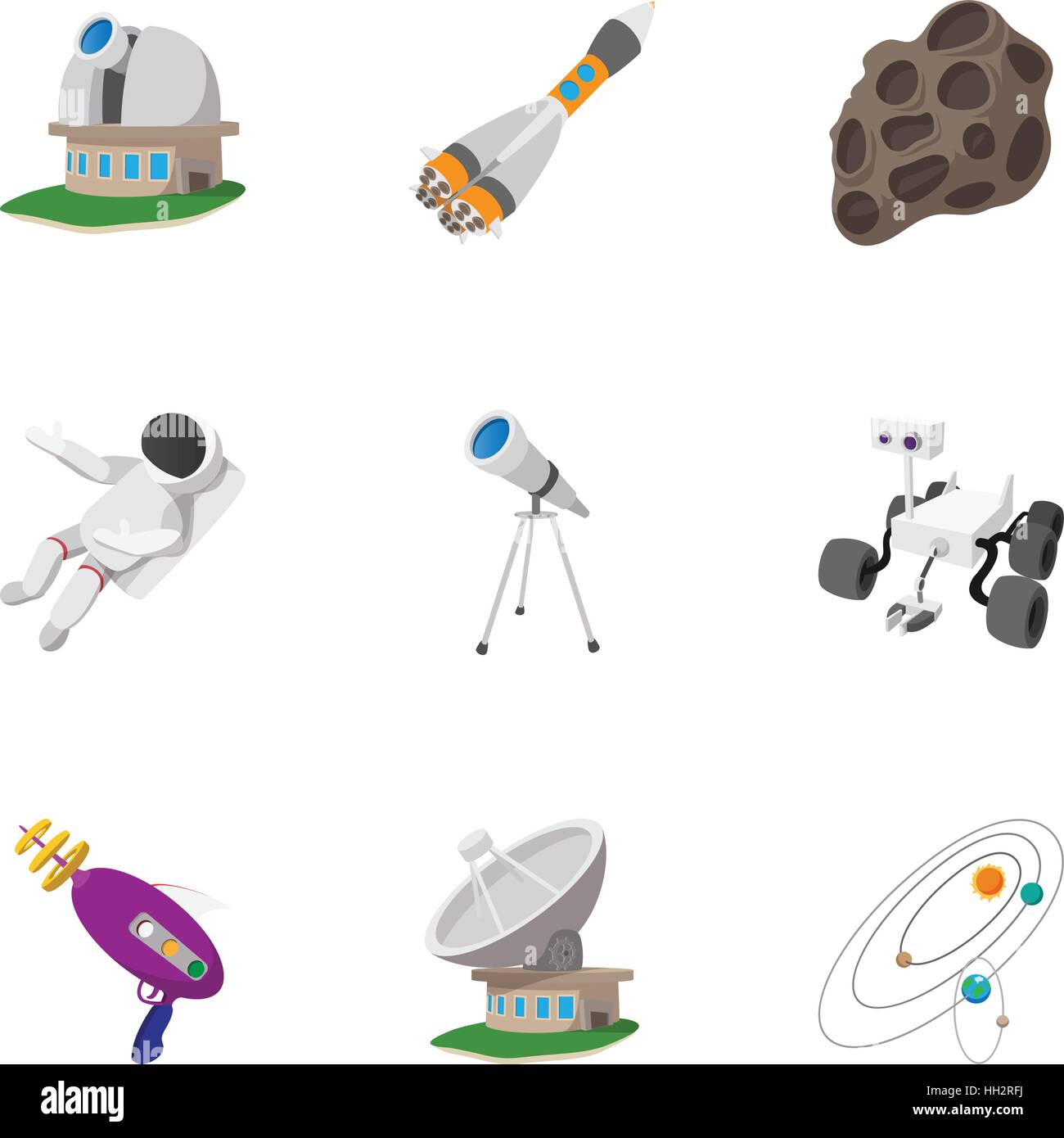 Universe icons set, cartoon style Stock Vector Image & Art - Alamy