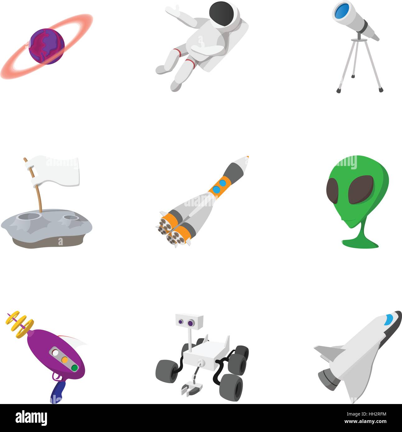Cosmos icons set, cartoon style Stock Vector Image & Art - Alamy