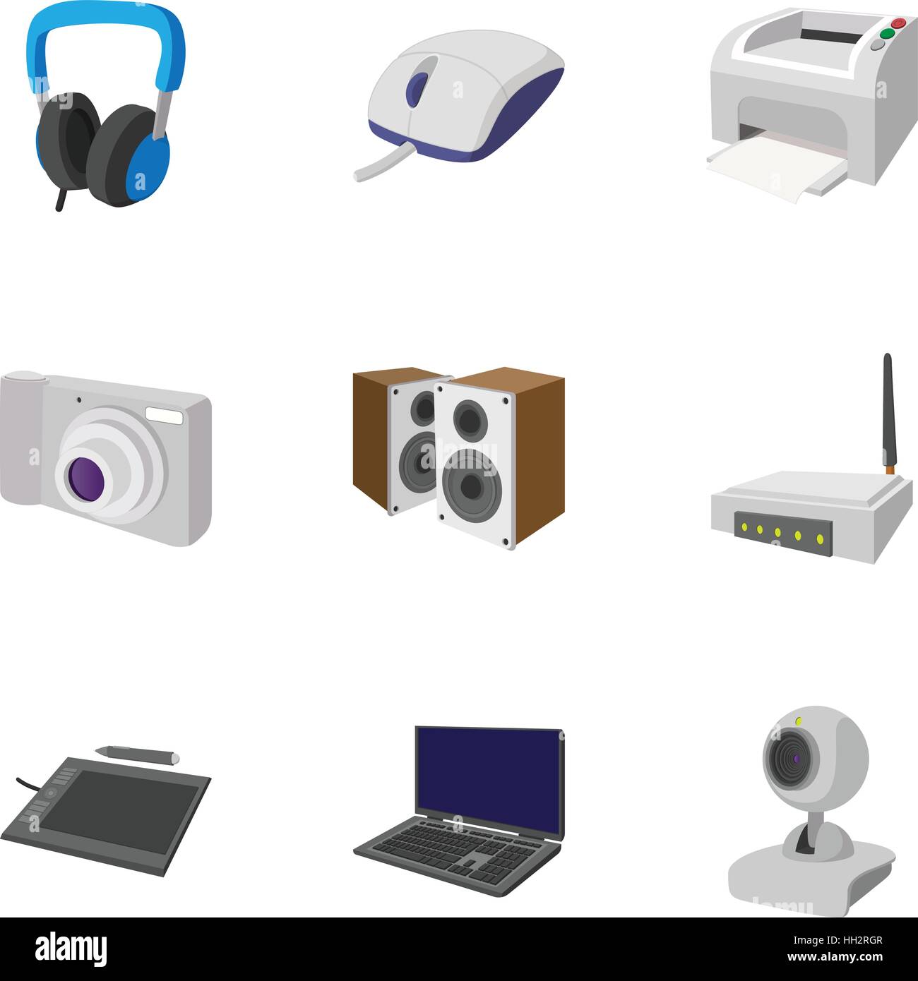 Electronics icons set, cartoon style Stock Vector Image & Art - Alamy