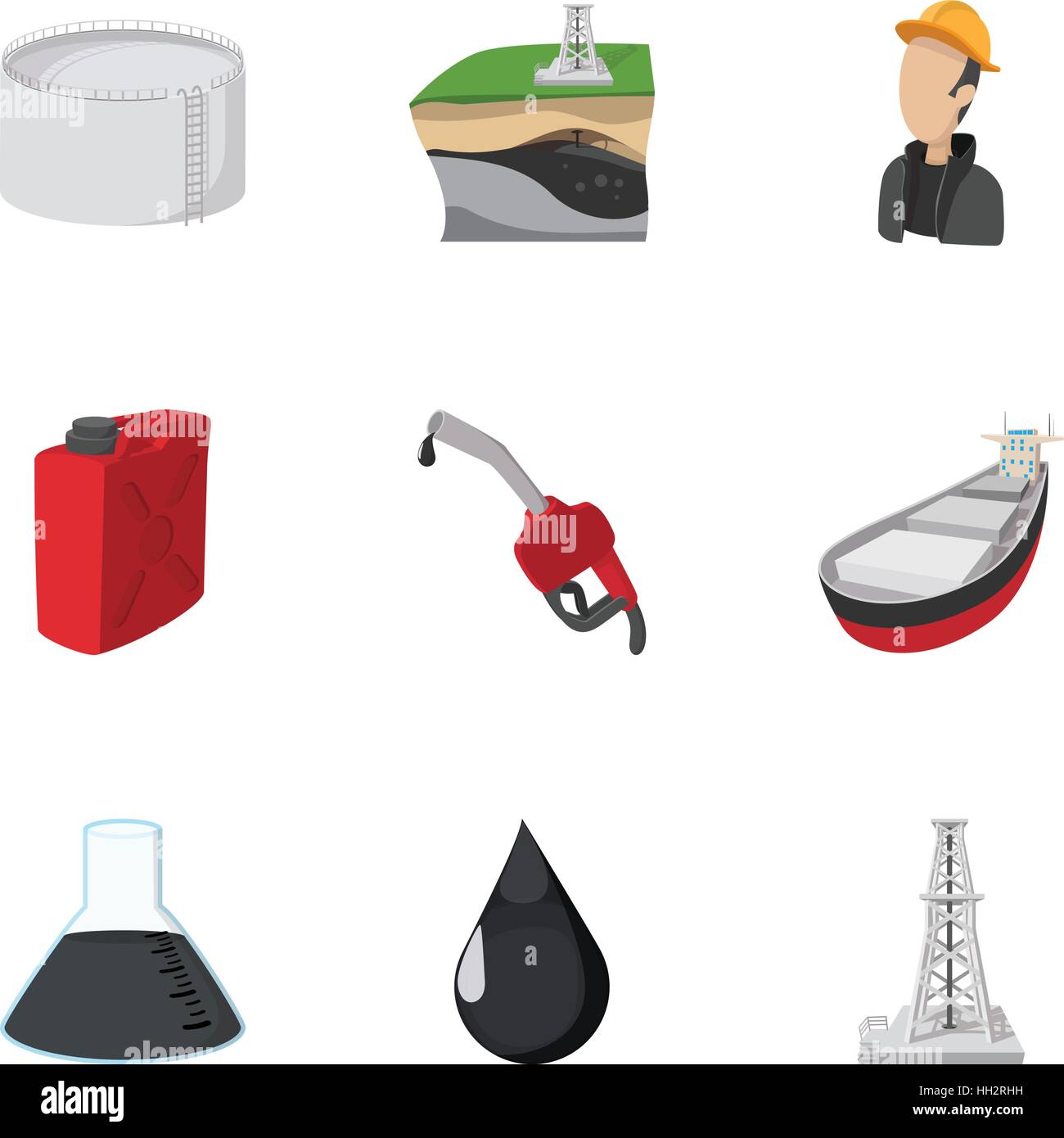 Fuel icons set, cartoon style Stock Vector Image & Art - Alamy