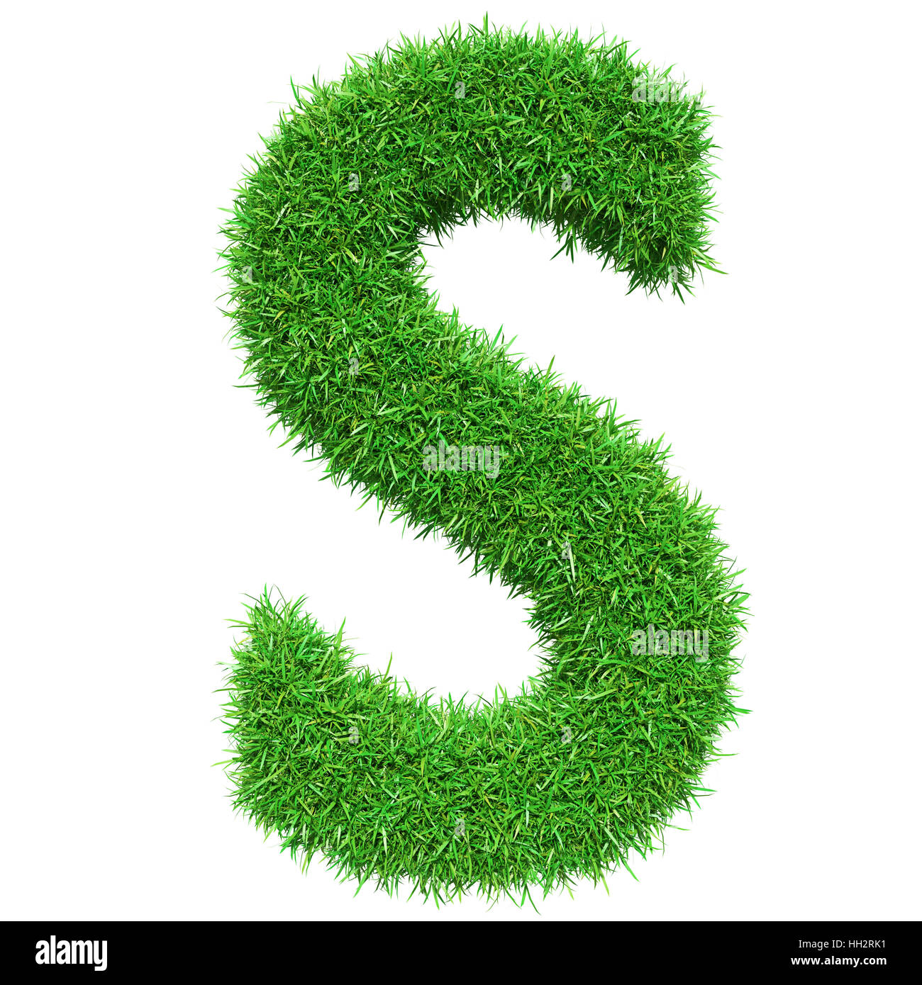 Green Grass Letter S Stock Photo - Alamy