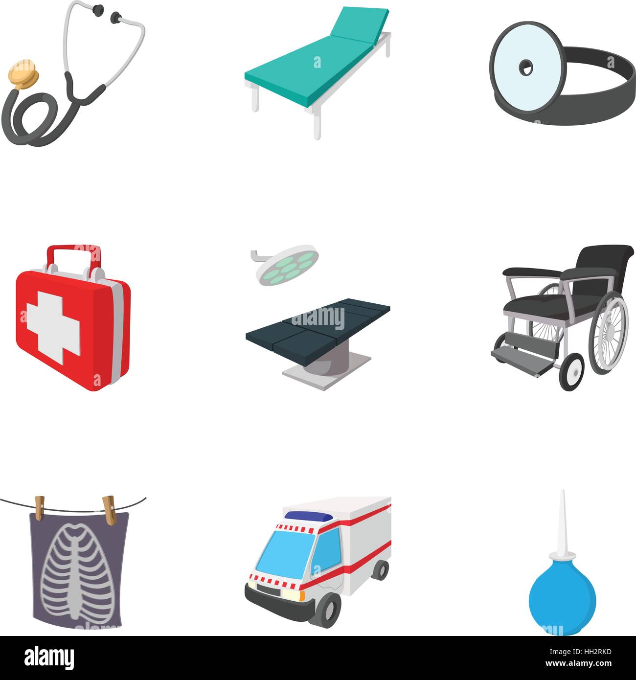 Medicine icons set, cartoon style Stock Vector Image & Art - Alamy