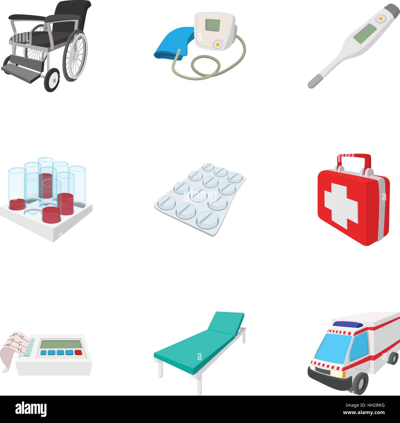 Healing icons set, cartoon style Stock Vector Image & Art - Alamy