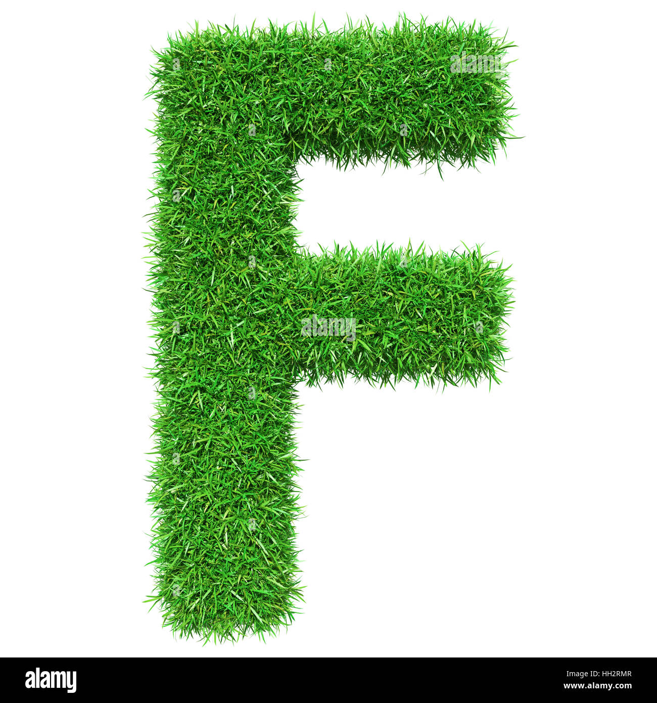 Green Grass Letter F Stock Photo - Alamy