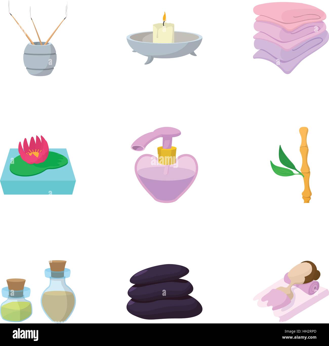SPA icons set, cartoon style Stock Vector Image & Art - Alamy