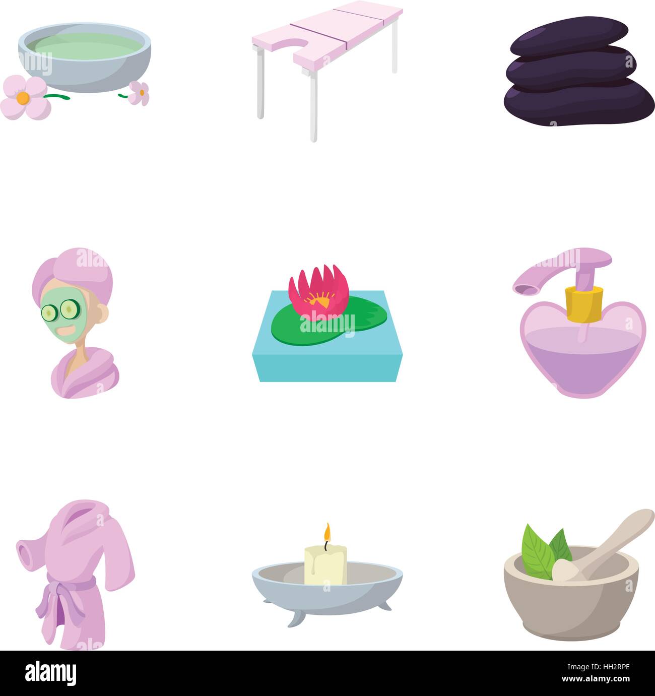 Beauty icons set, cartoon style Stock Vector Image & Art - Alamy
