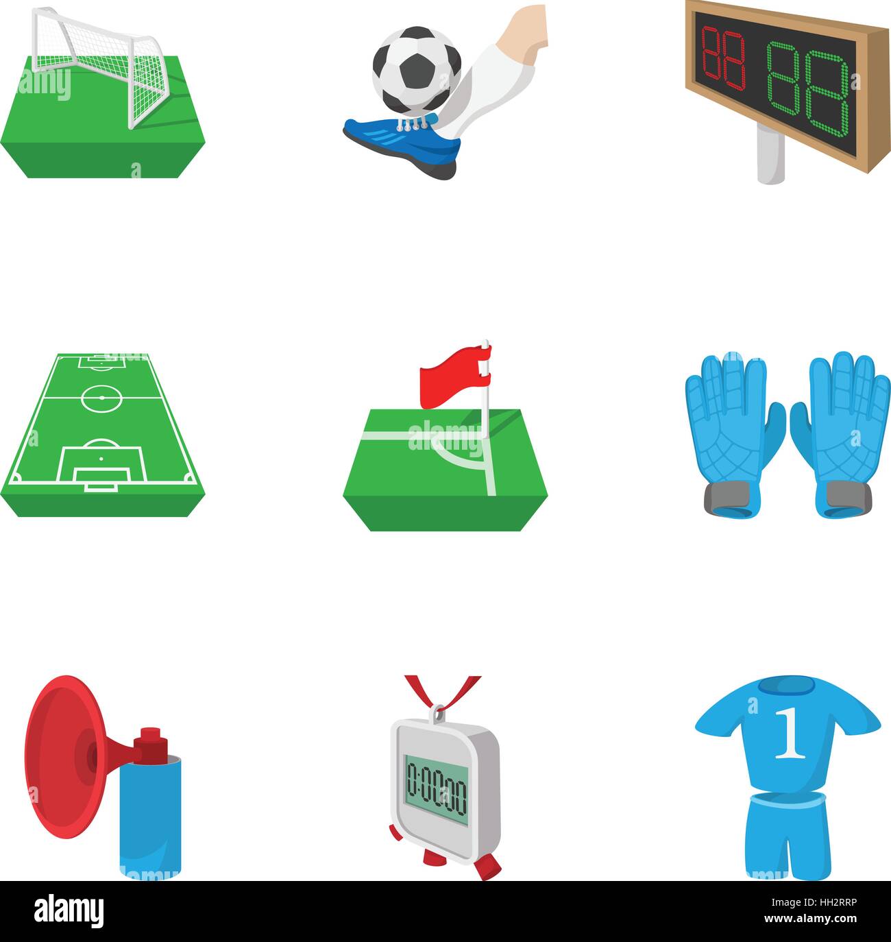 Football icons set, cartoon style Stock Vector Image & Art - Alamy