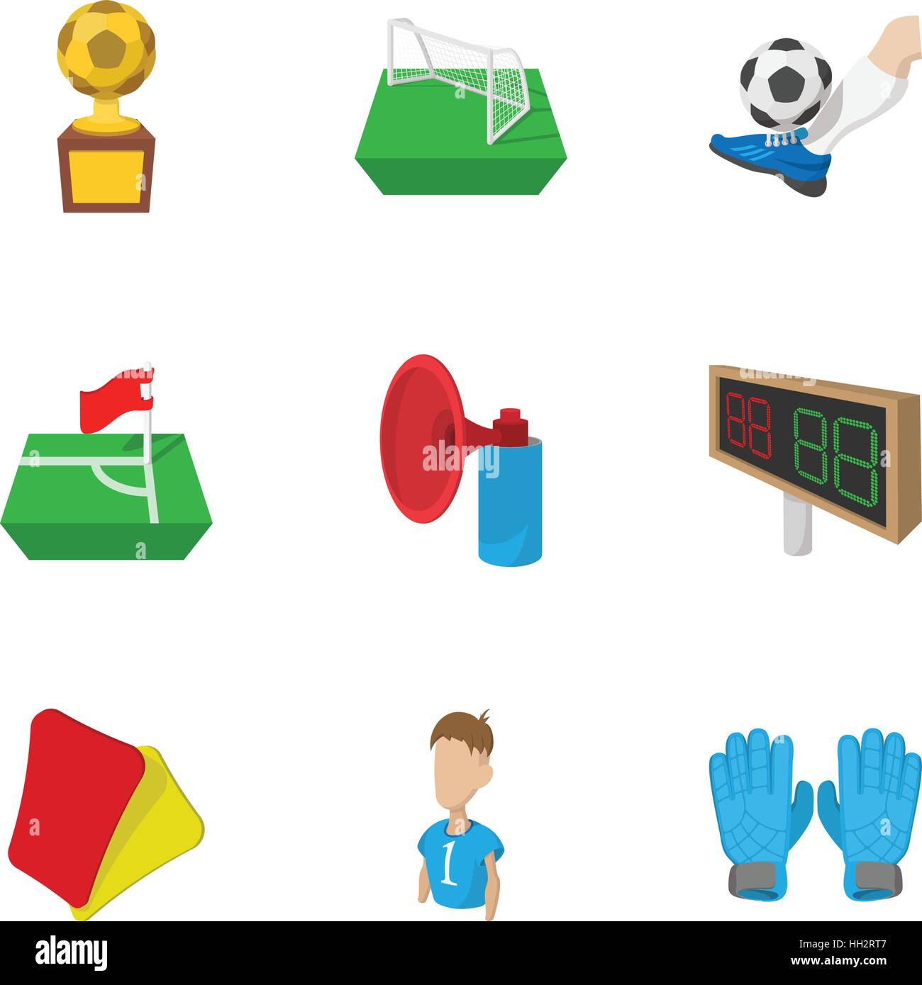 Ball game icons set, cartoon style Stock Vector Image & Art - Alamy