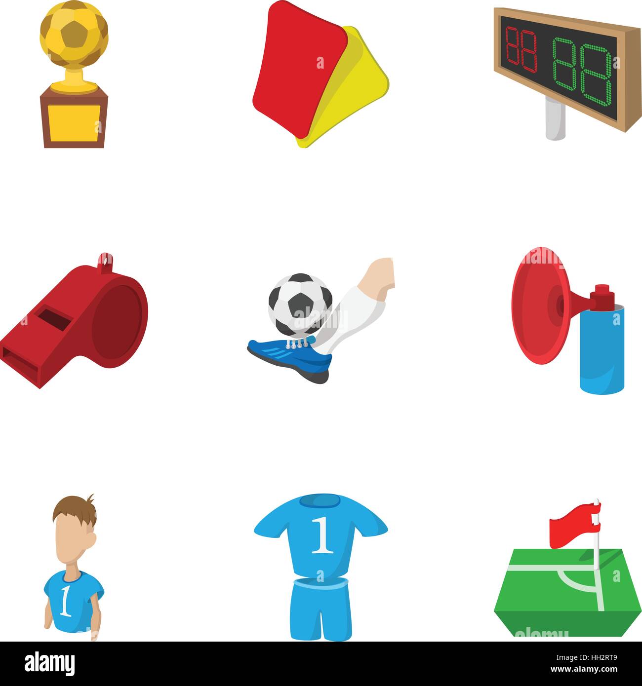 Sport football icons set, cartoon style Stock Vector Image & Art - Alamy