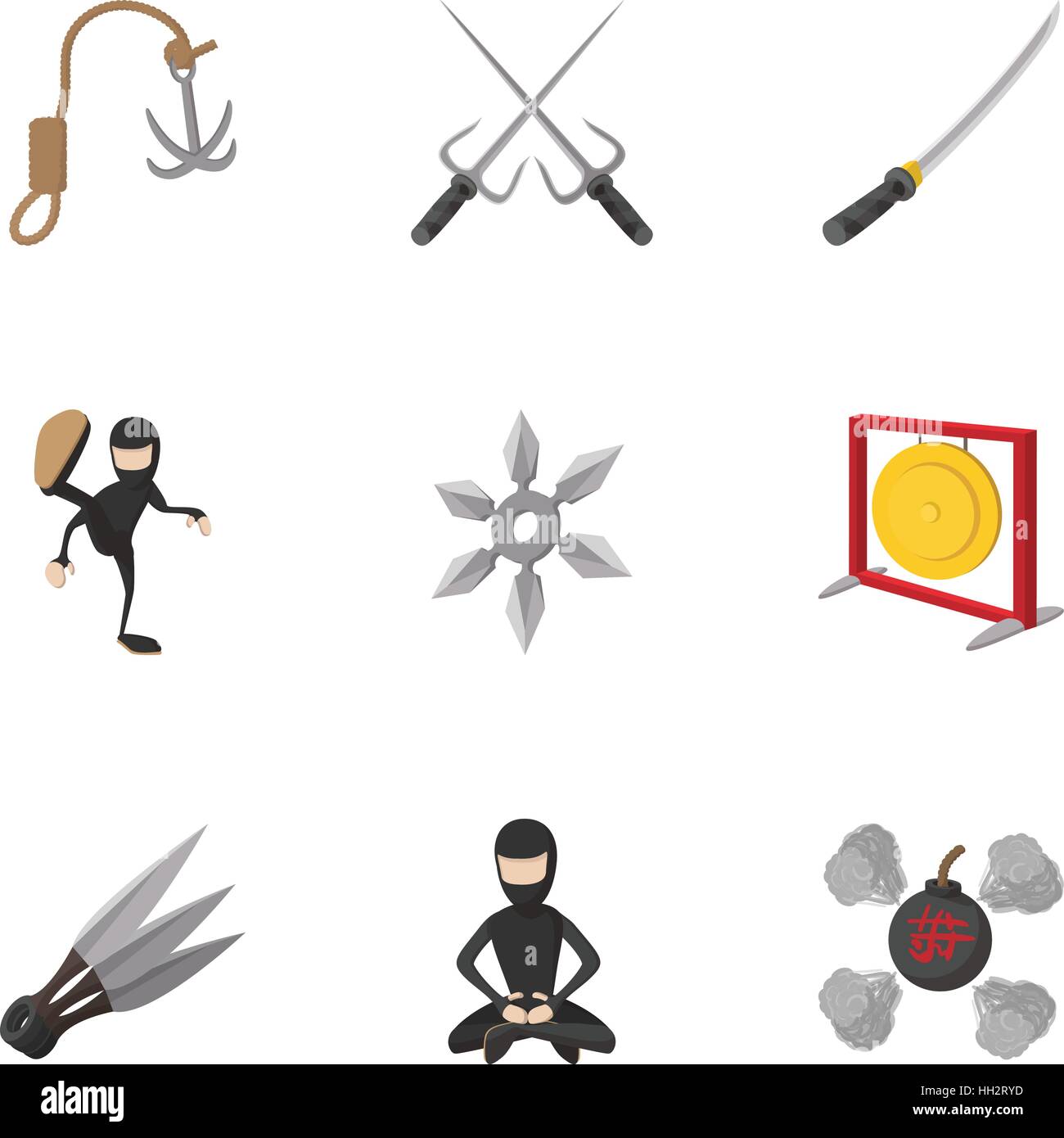 Killer icons set, cartoon style Stock Vector Image & Art - Alamy