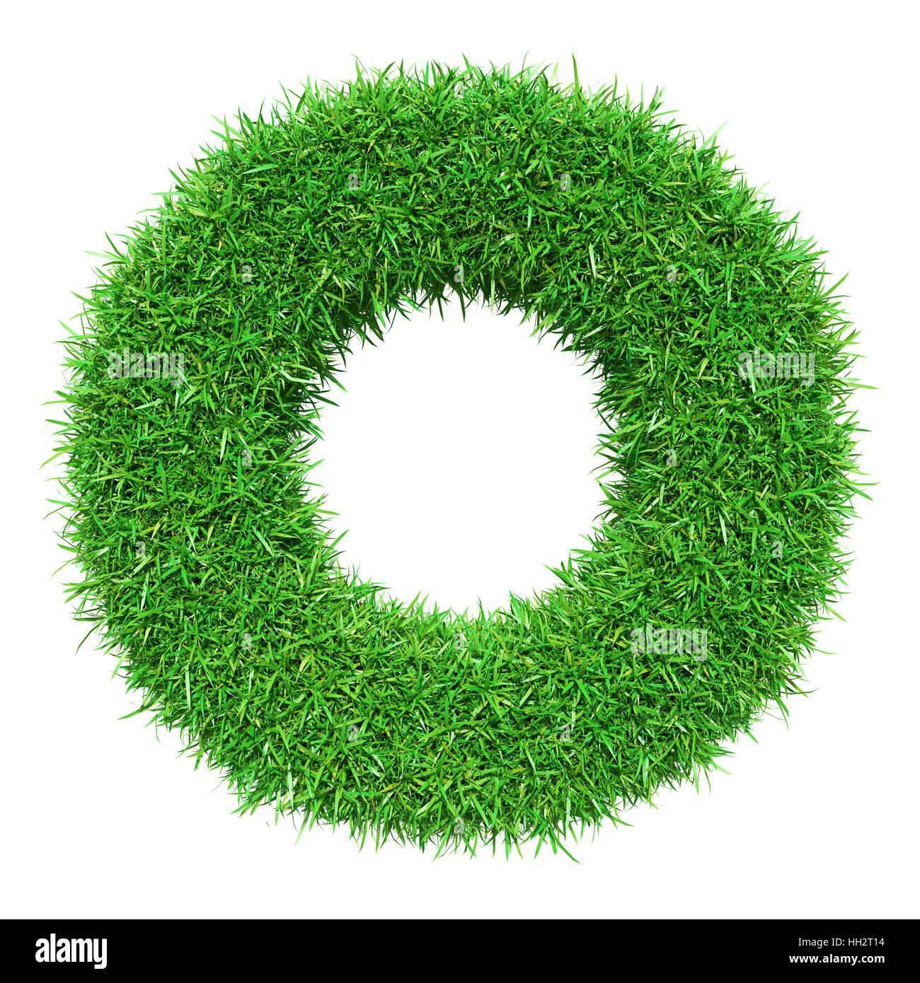 Green Grass Letter O Stock Photo - Alamy