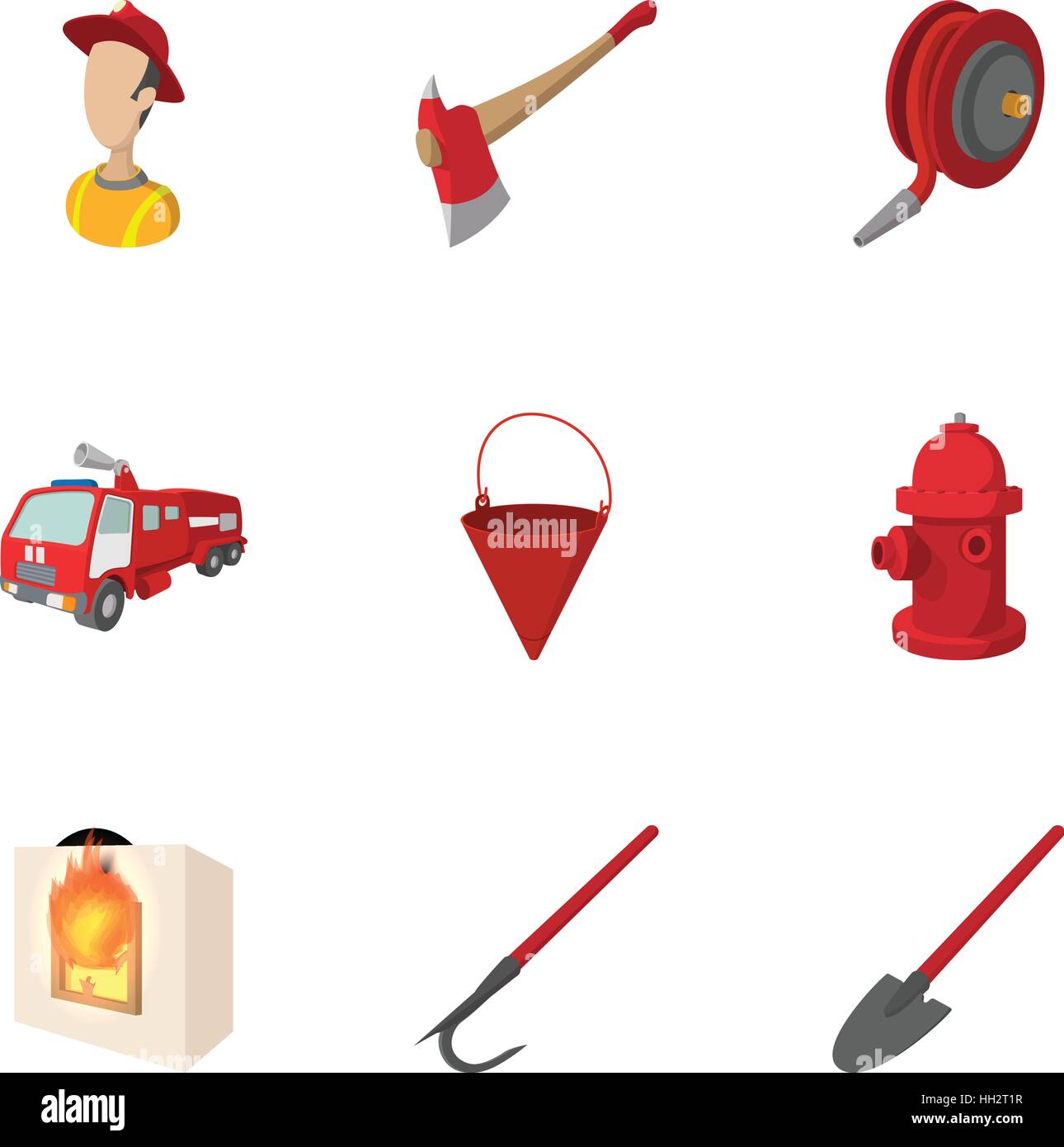 Firefighter cartoon icon image vector hi-res stock photography and ...
