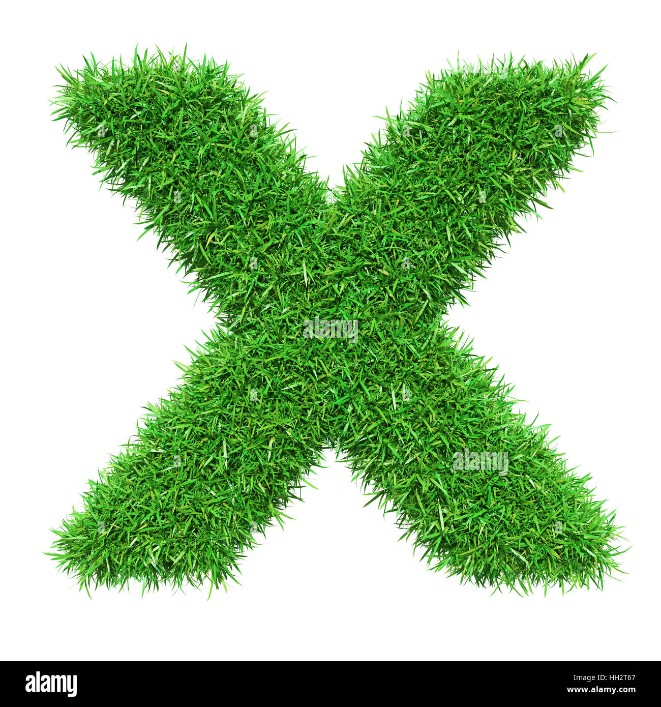 Green Grass Letter X Stock Photo - Alamy