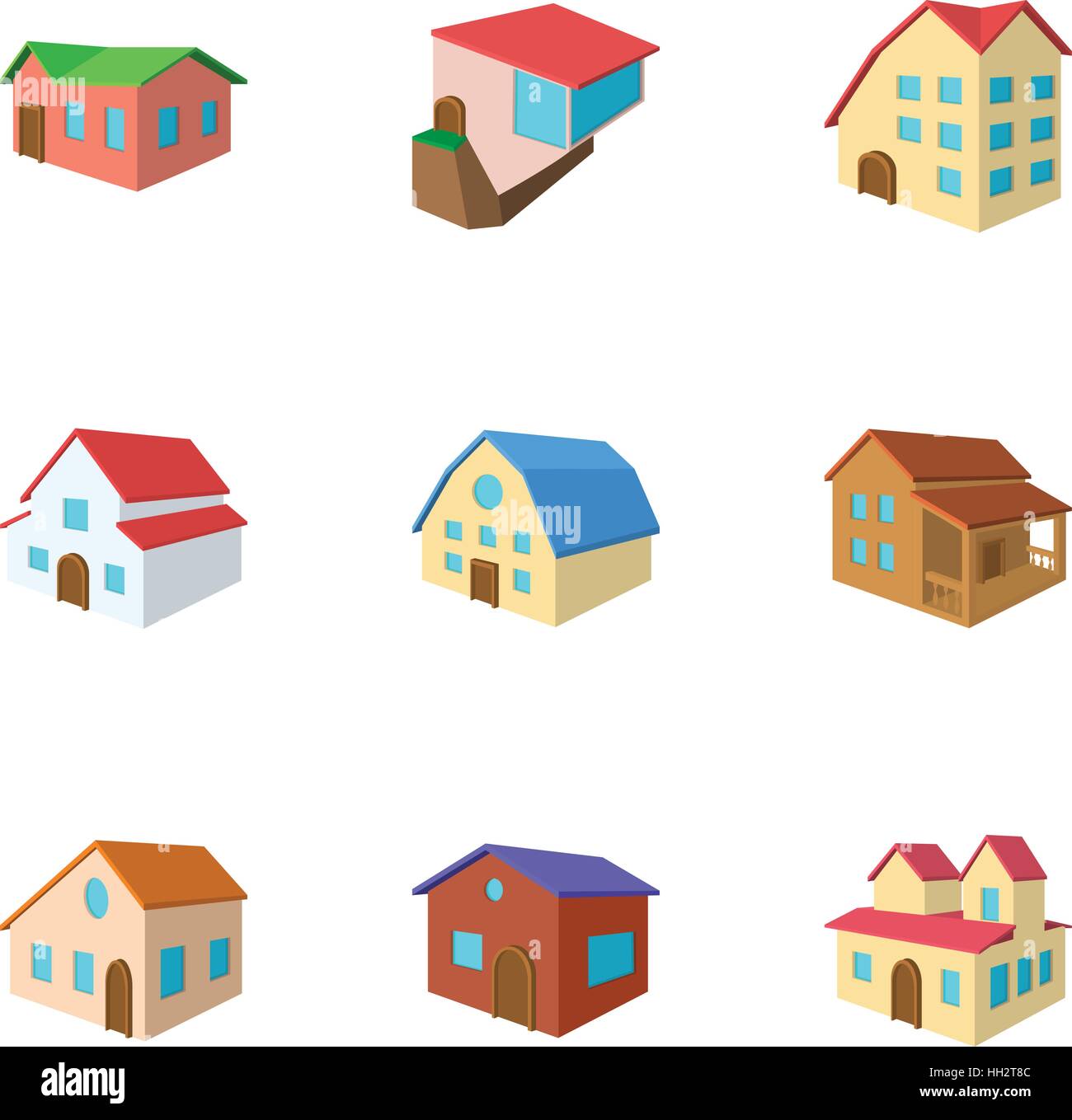 Structure icons set, cartoon style Stock Vector Image & Art - Alamy