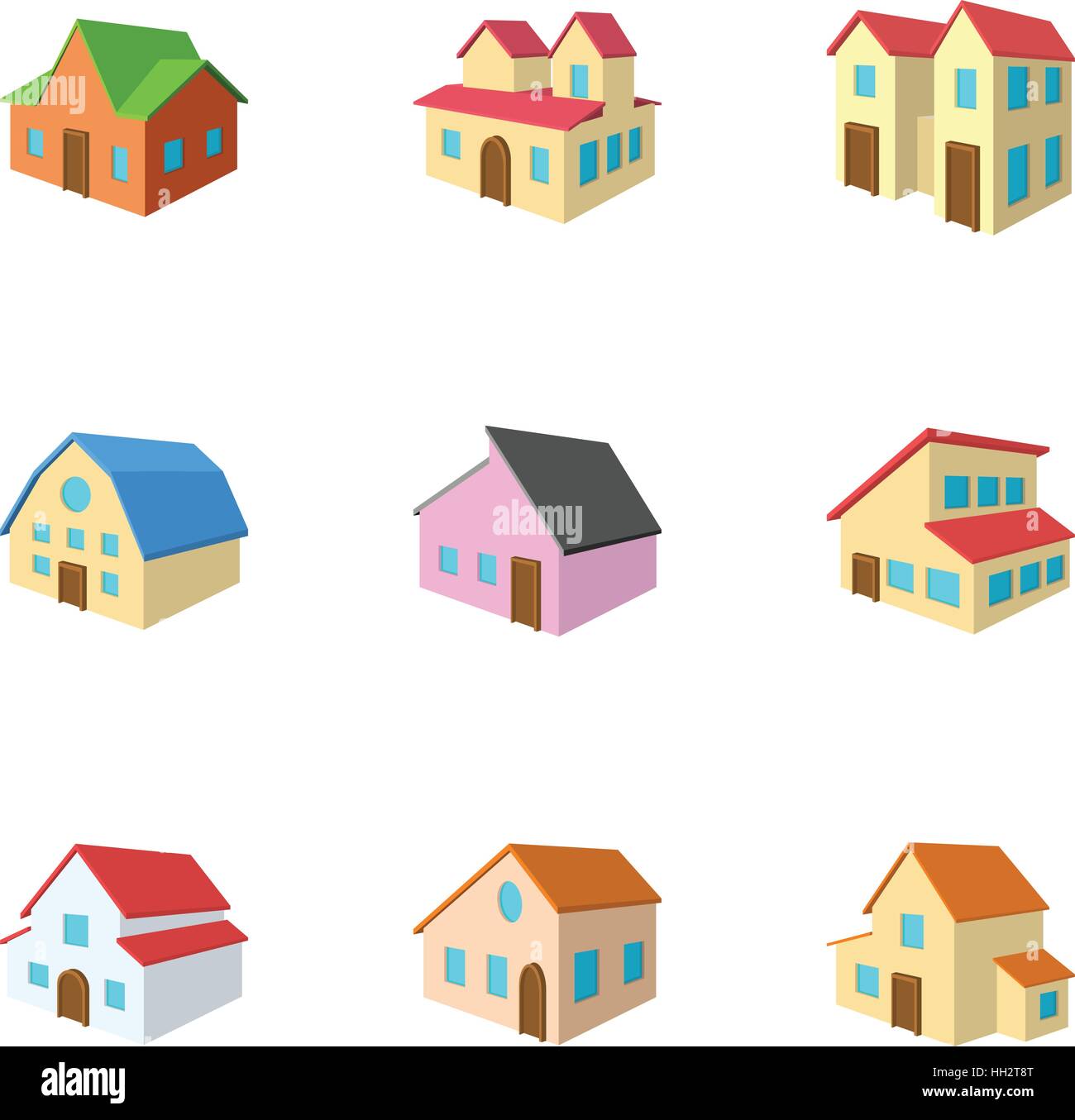 Housing icons set, cartoon style Stock Vector Image & Art - Alamy