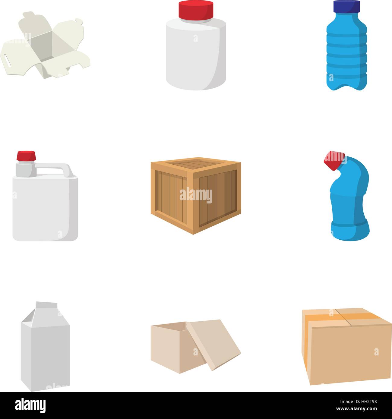 Packaging isometric 3d icons set Stock Vector Images - Alamy