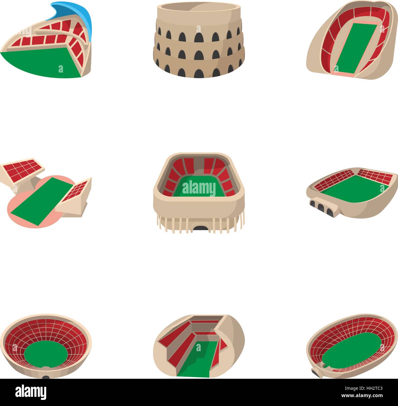 Complex for championship icons set, cartoon style Stock Vector Image ...