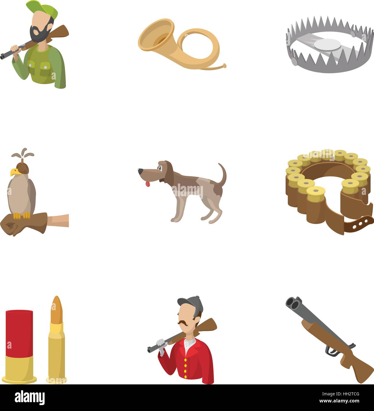 Forest Icons Set Cartoon Style Stock Vector Image And Art Alamy