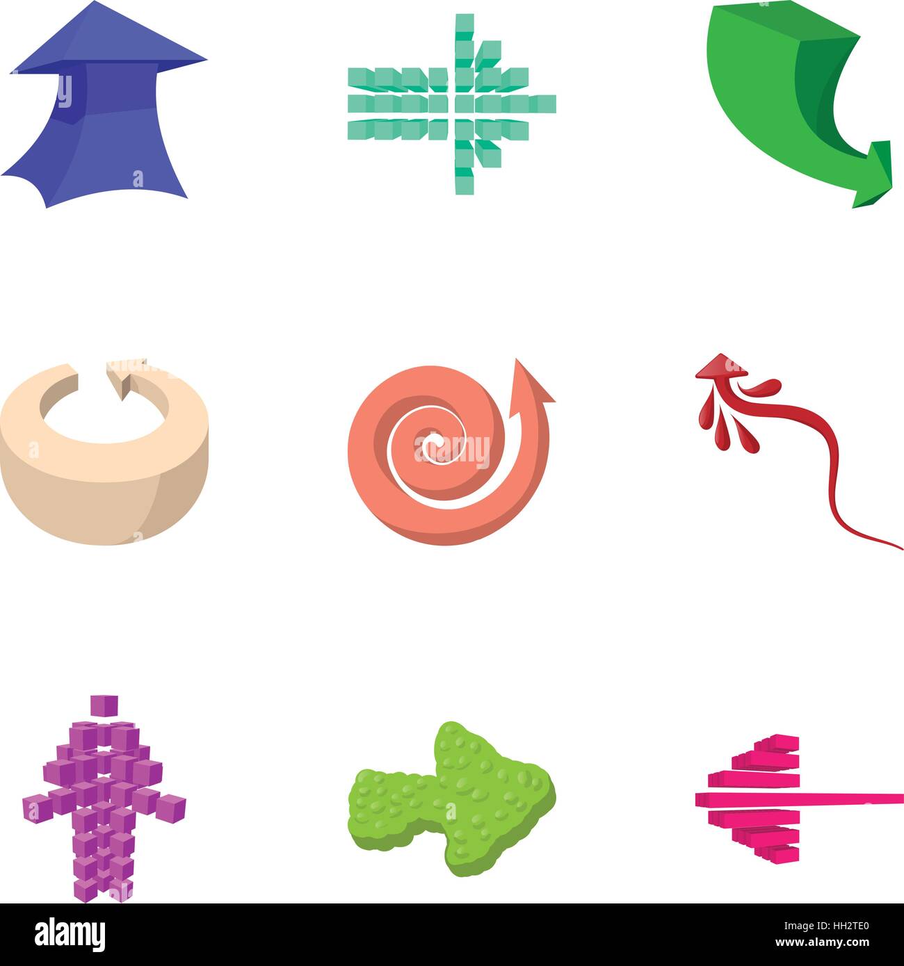 Pointer icons set, cartoon style Stock Vector Image & Art - Alamy