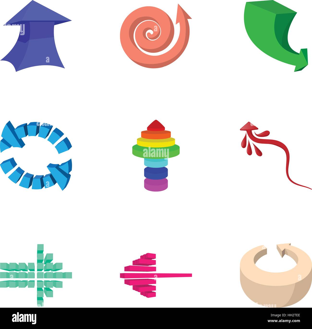 Index icons set, cartoon style Stock Vector Image & Art - Alamy