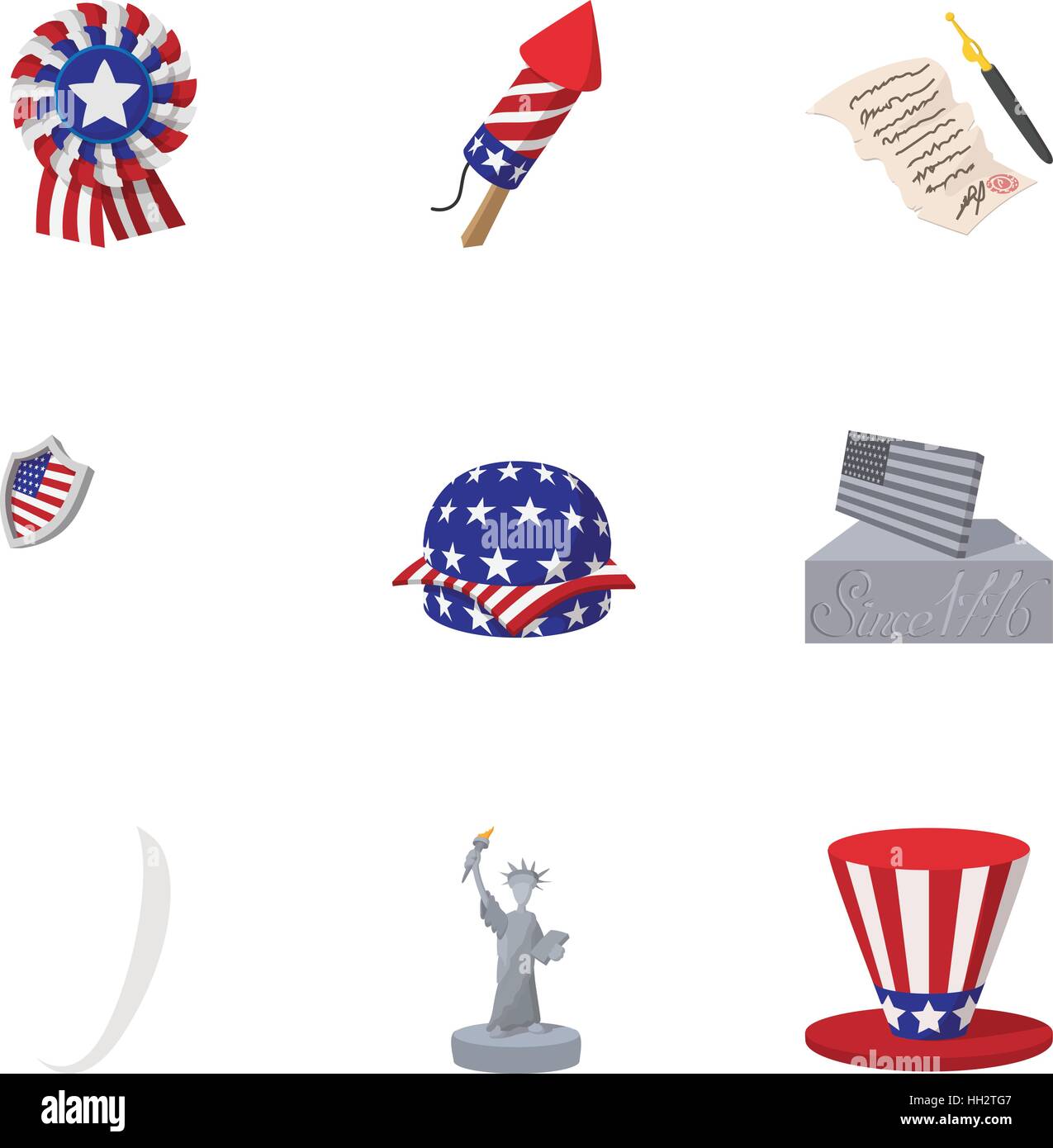 Holiday usa icons set Stock Vector Images - Alamy